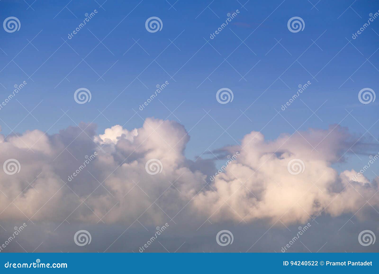 Blue Sky with Big Cloud and Raincloud Beautiful Stock Photo - Image of ...