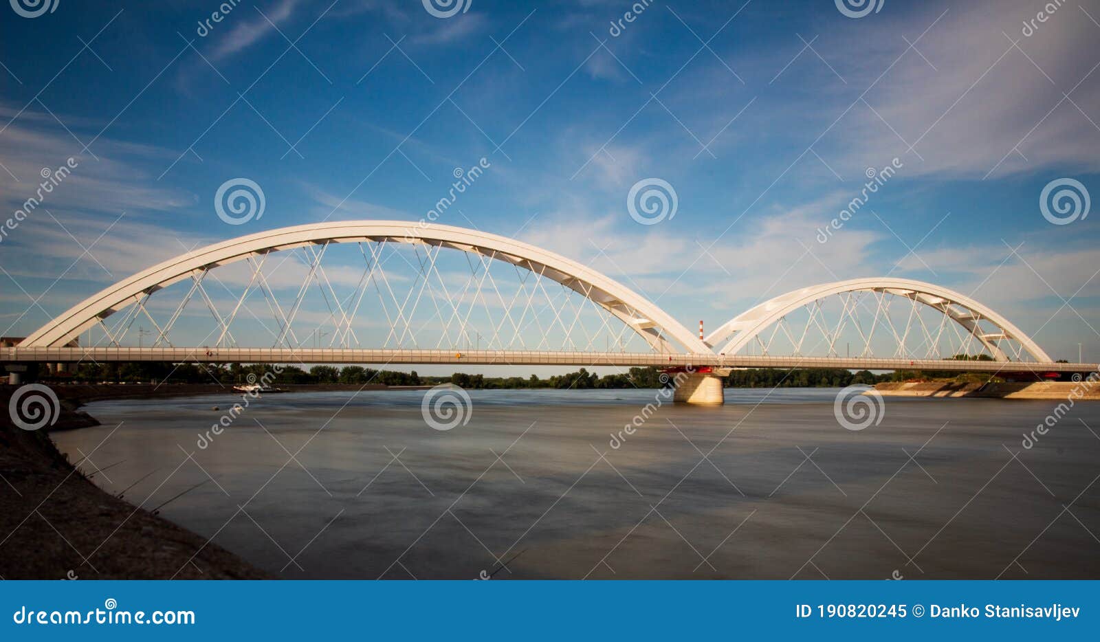 Blue sky bridge stock image. Image of skyline, dusk - 190820245