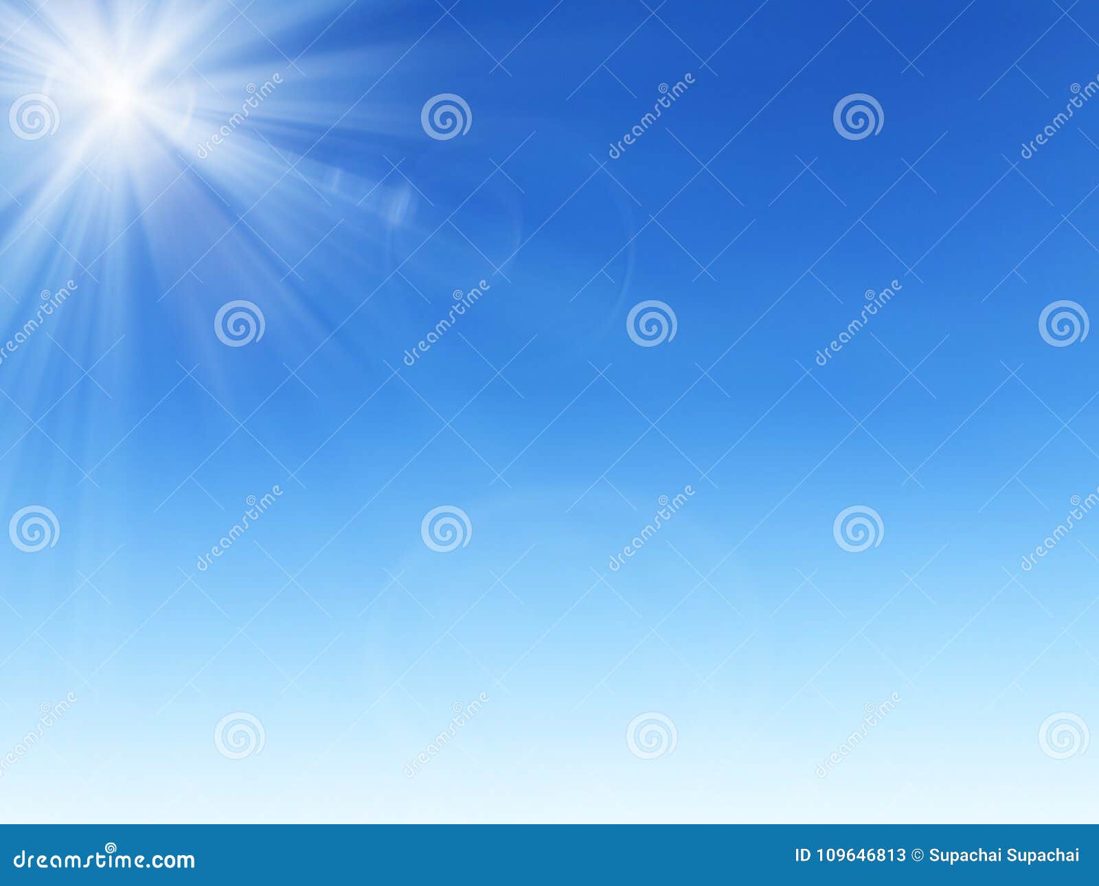 Blue Sky, Bright Daylight the Sun Shining. Stock Image - Image of ...
