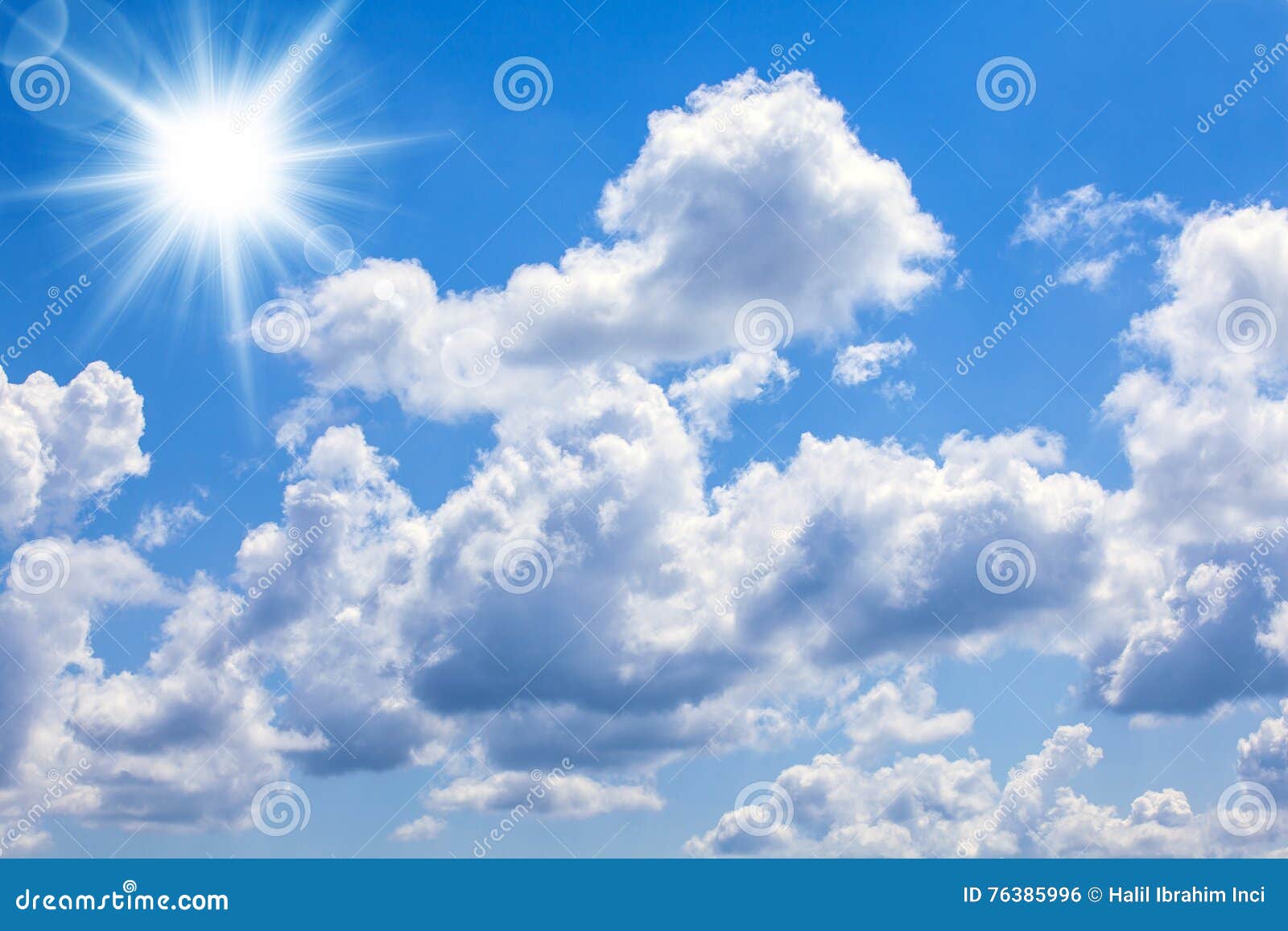 Blue sky bright sun stock photo. Image of beginning, beams - 76385996