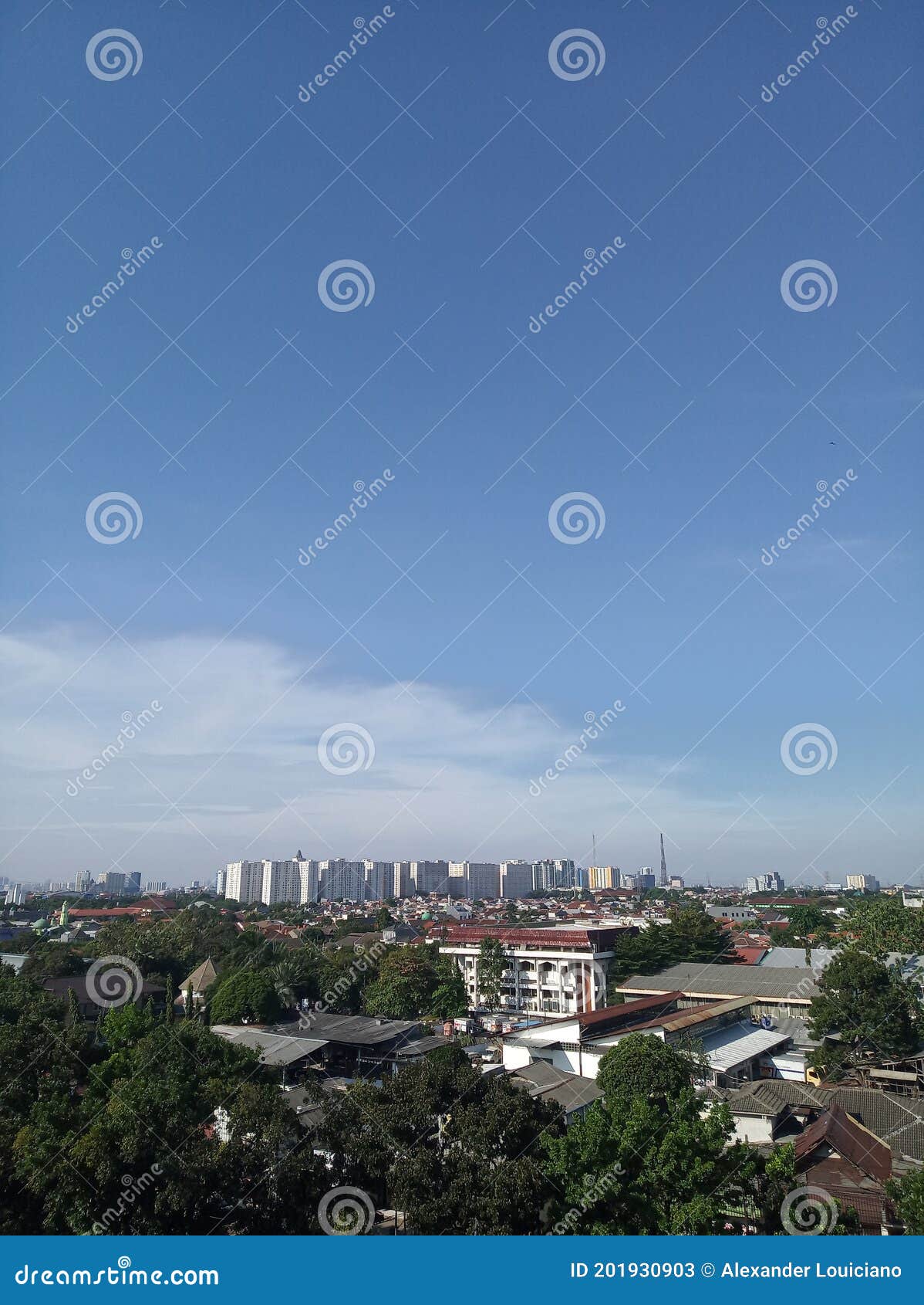 Blue Sky and a Building in the Distance Editorial Stock Photo - Image ...