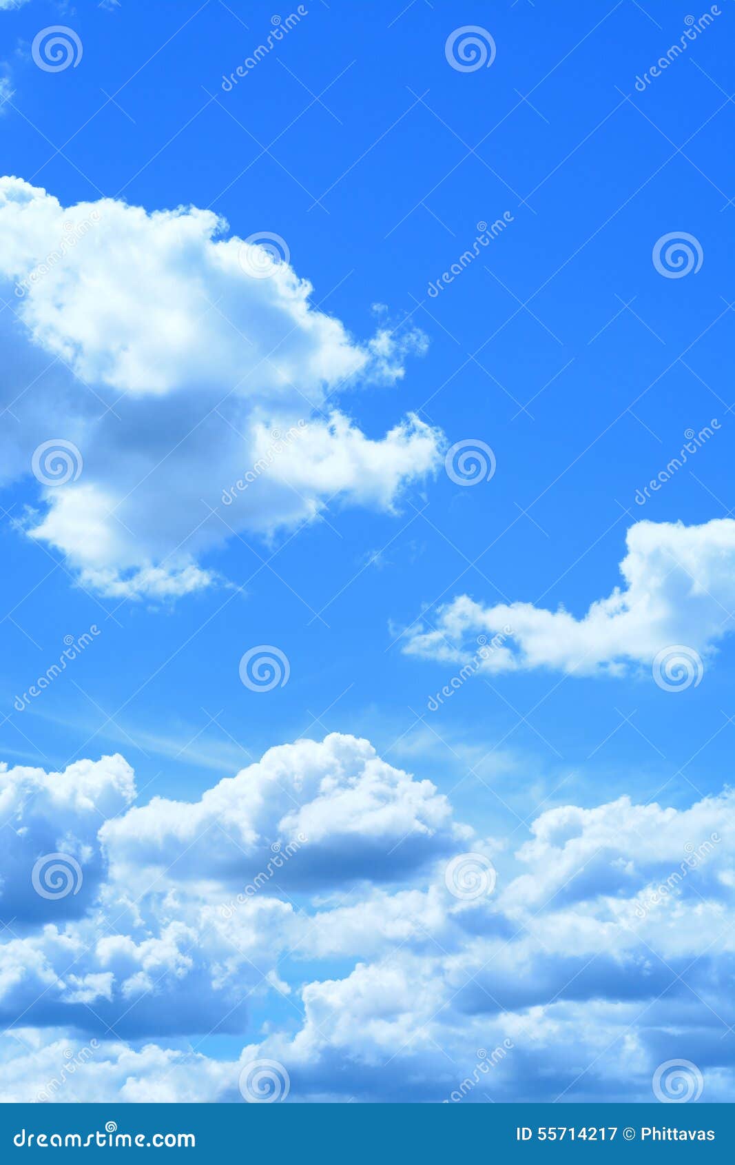 Blue Sky and Cloud As Background Texture in Vertical Frame Stock Image ...