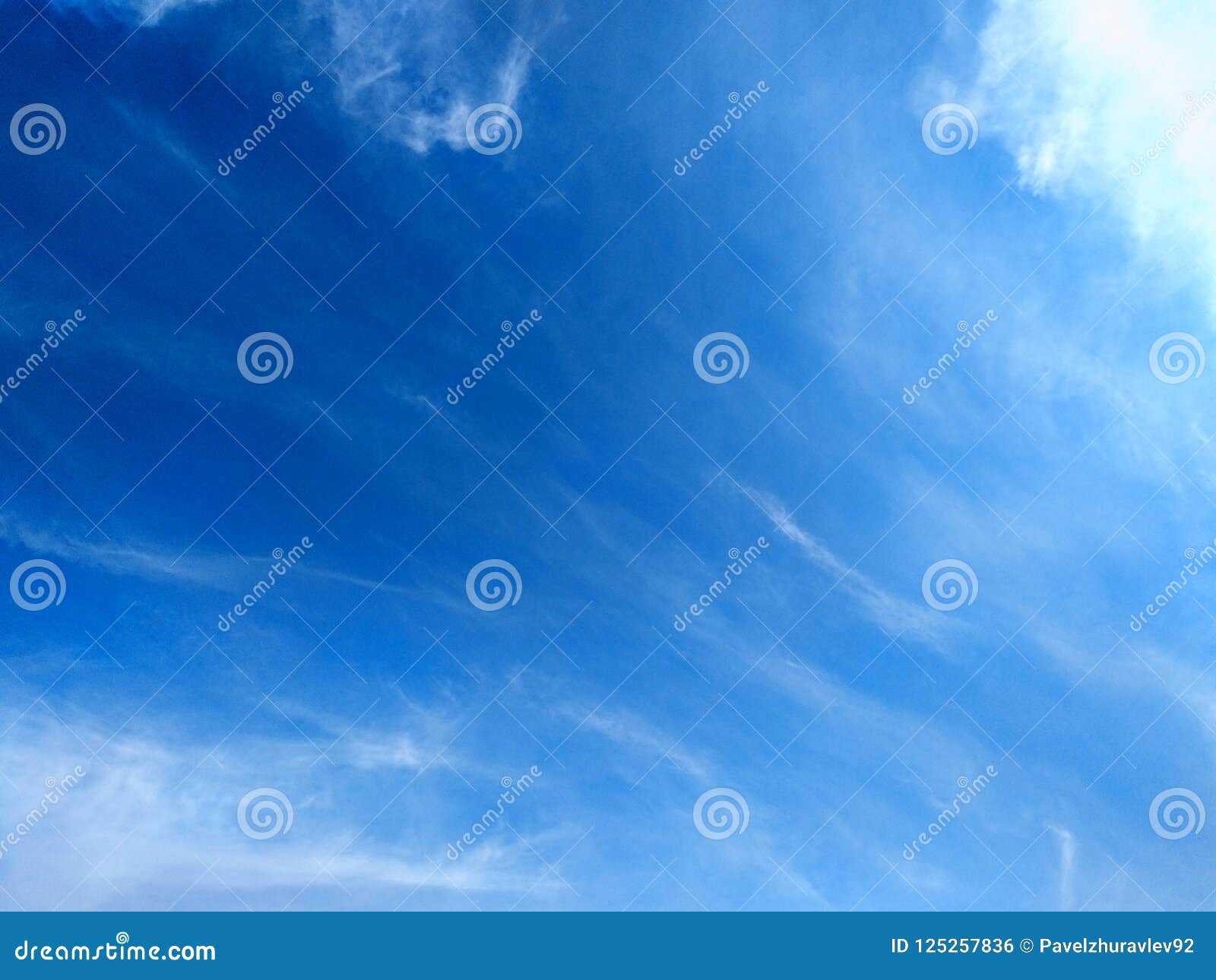 Blue Sky with Cloud Background. Overcast Texture. Selective Focus. Copy ...