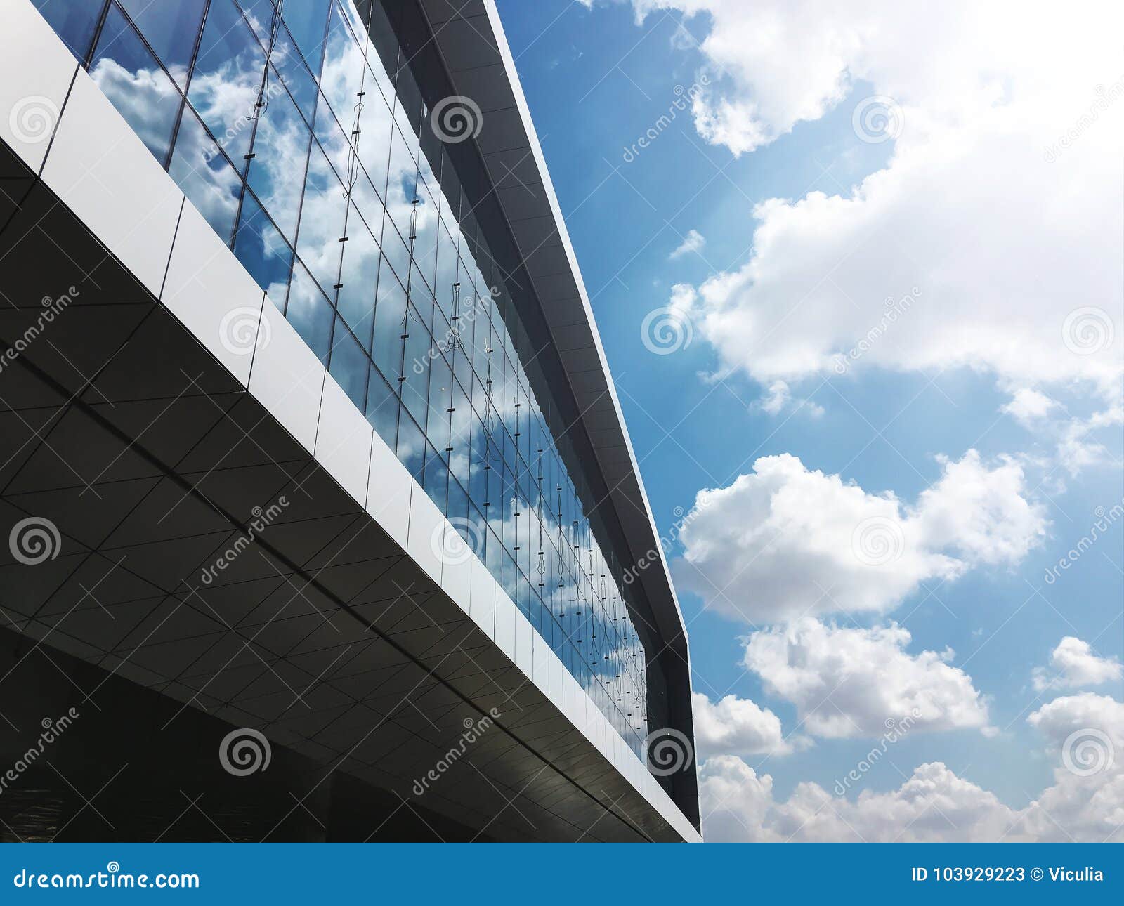 Blue Sky with Cloud with Building and Sunblue Sky with Cloud with ...