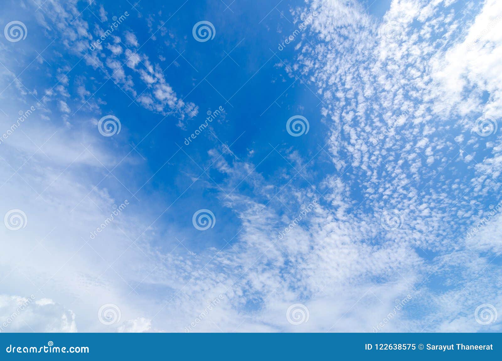 Blue Sky with Cloud Cirrocumulus Morning Sky Small and Large Clouds ...