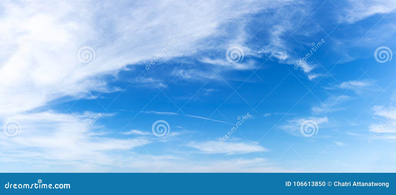 Panorama Blue Sky and Cloud at Day Time Stock Photo - Image of ground ...