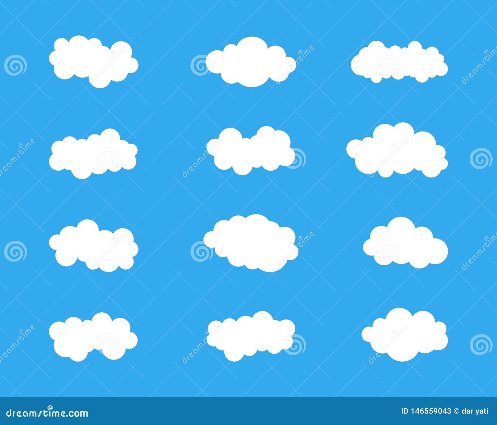 Blue Sky with Cloud Icon Illustration Stock Vector - Illustration of ...