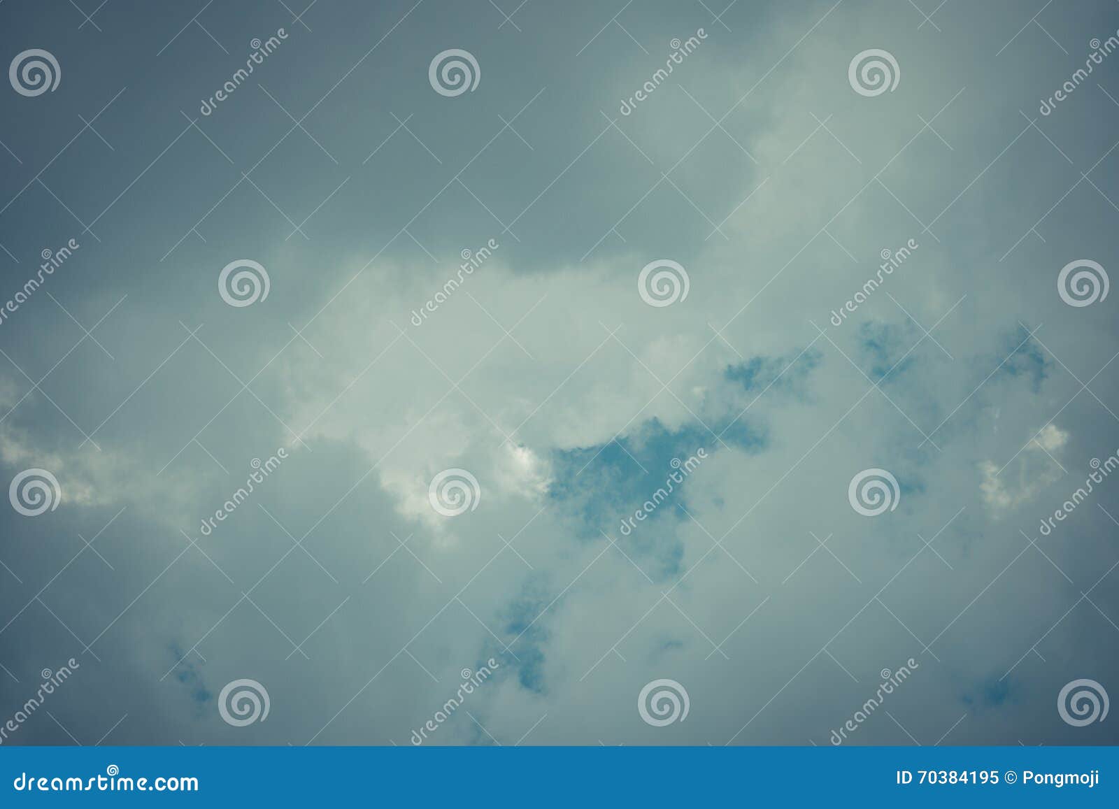 Blue Sky Cloud , Process in Vintage Style Stock Image - Image of clear ...