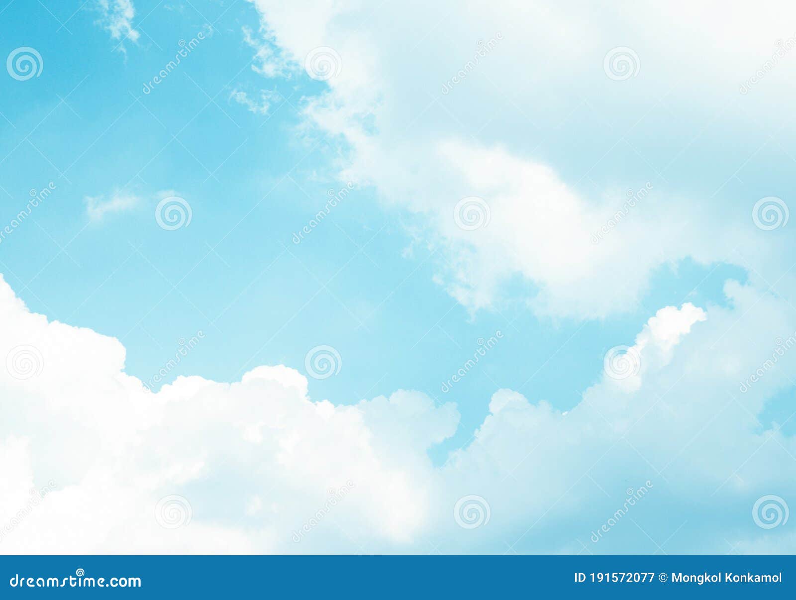 Blue Sky and Cloud, Soft Pastel Gradient Color, Sky Abstract Background ...