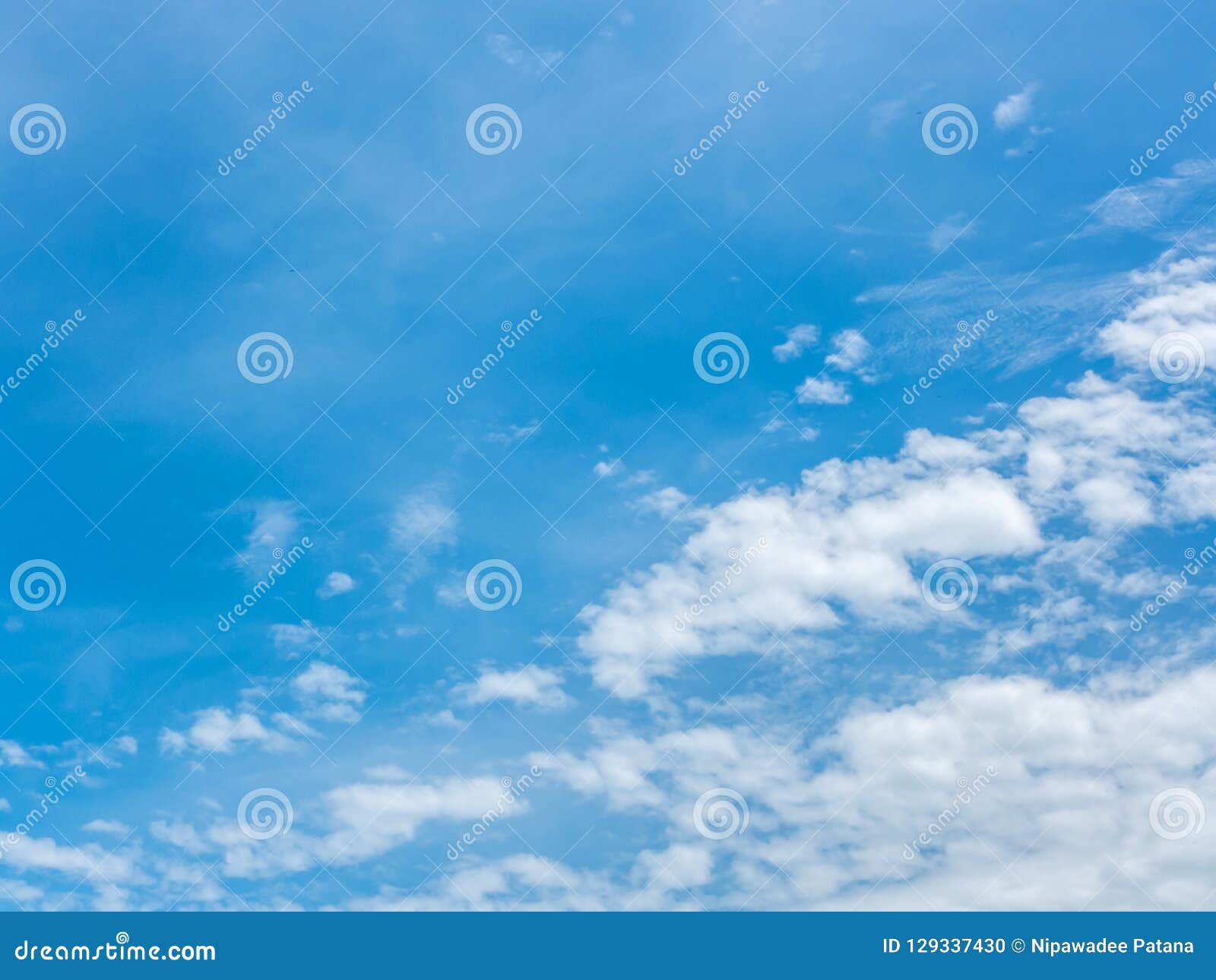 Blue Sky with Cloud in the Sunny Day Stock Photo - Image of freedom ...