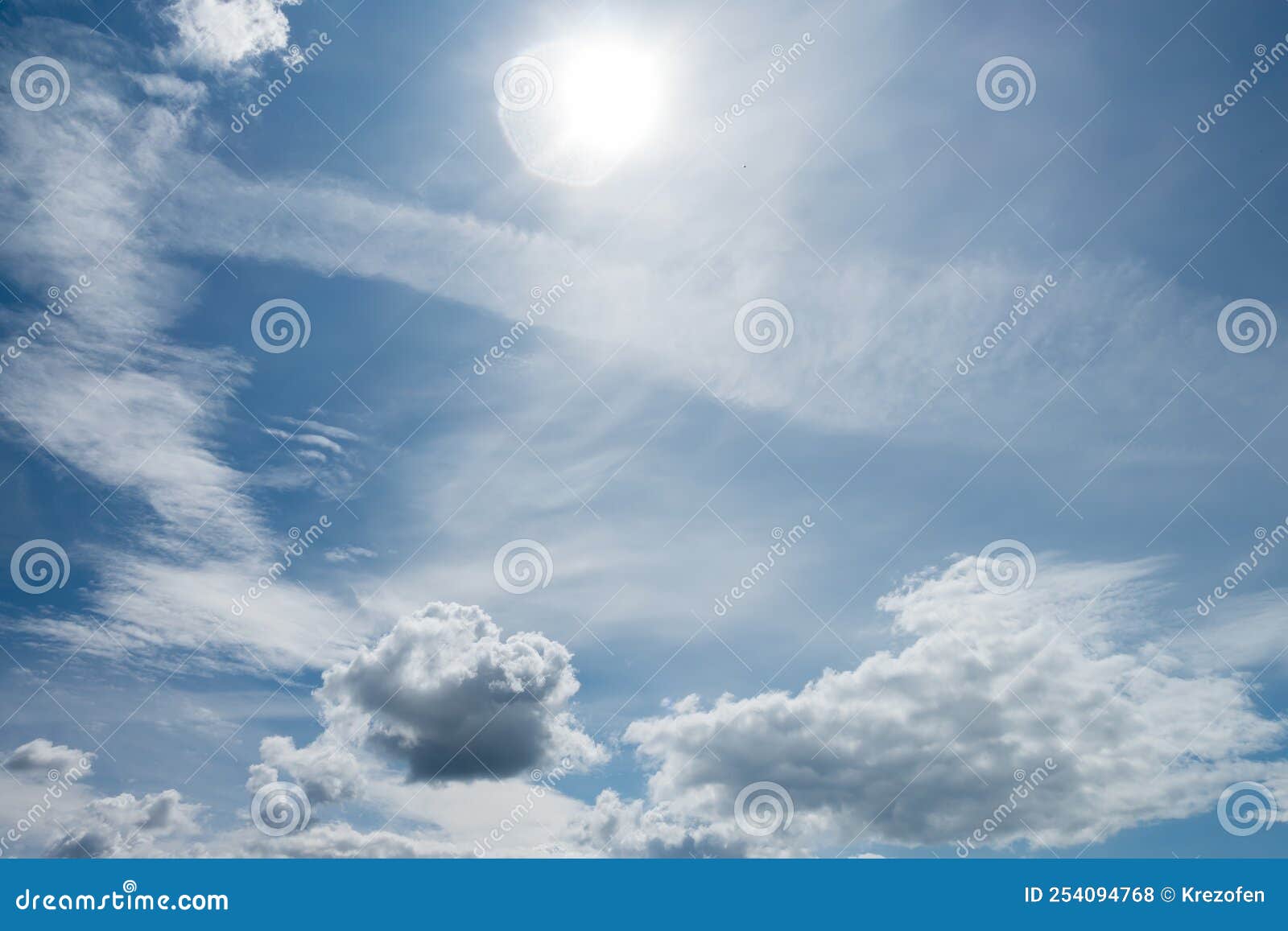 Blue sky with cloud stock photo. Image of phenomenon - 254094768