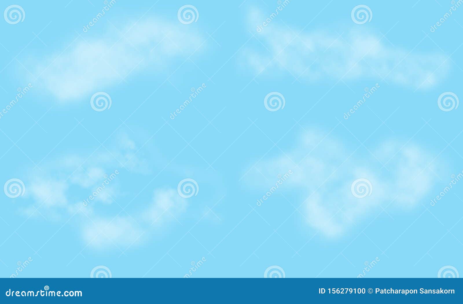 Blue Sky and Clouds Abstract Illustration Stock Illustration ...