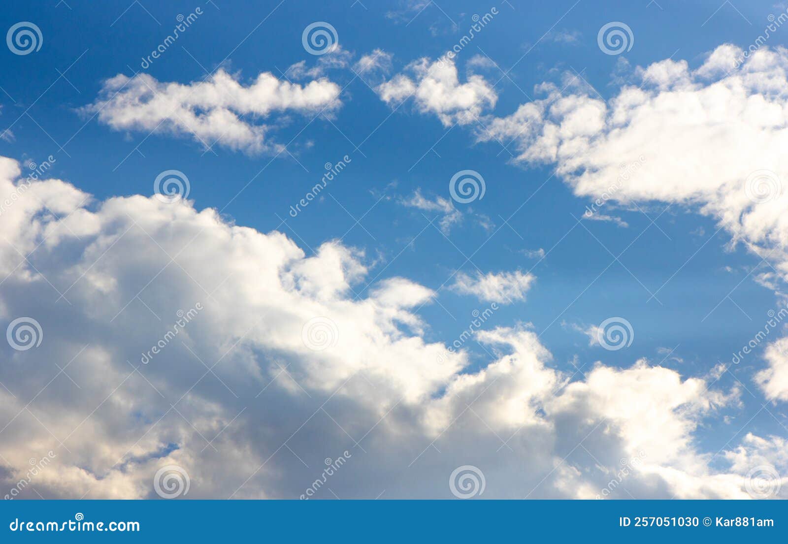 Blue Sky with Clouds Background, Natural Blue Sky Stock Photo - Image ...