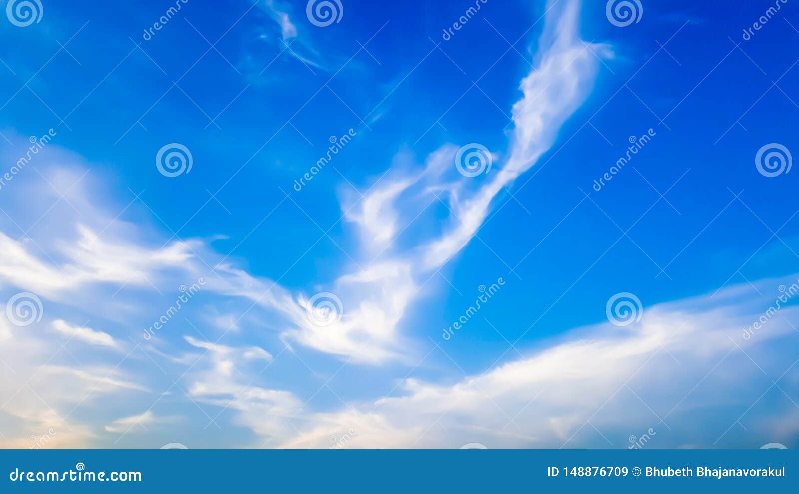 Blue Sky and Clouds Background or Textures that Smooth and Clear in ...