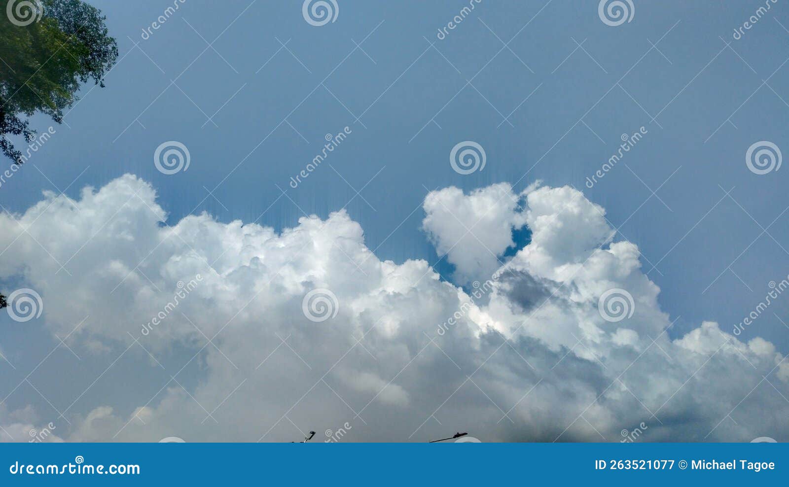 Blue Sky with Clouds Computing Background. Stock Image - Image of ...