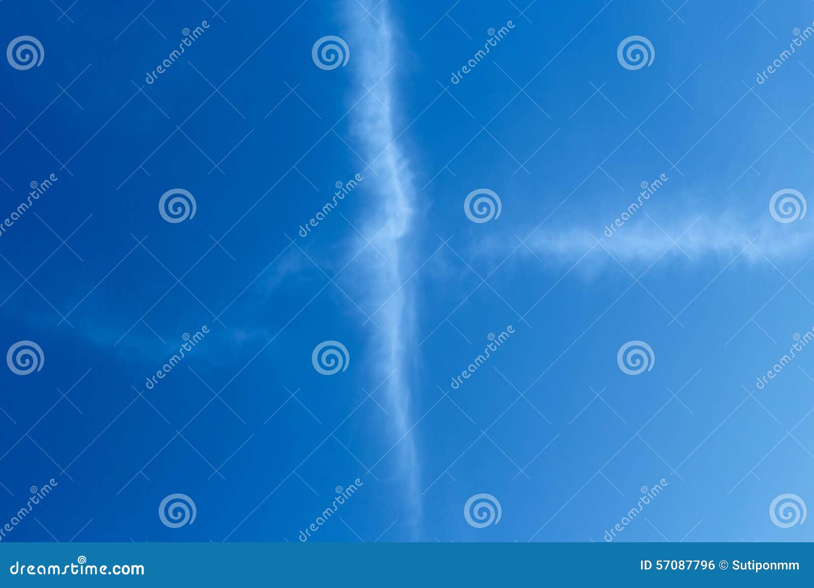 Blue sky with clouds Cross stock photo. Image of natural - 57087796