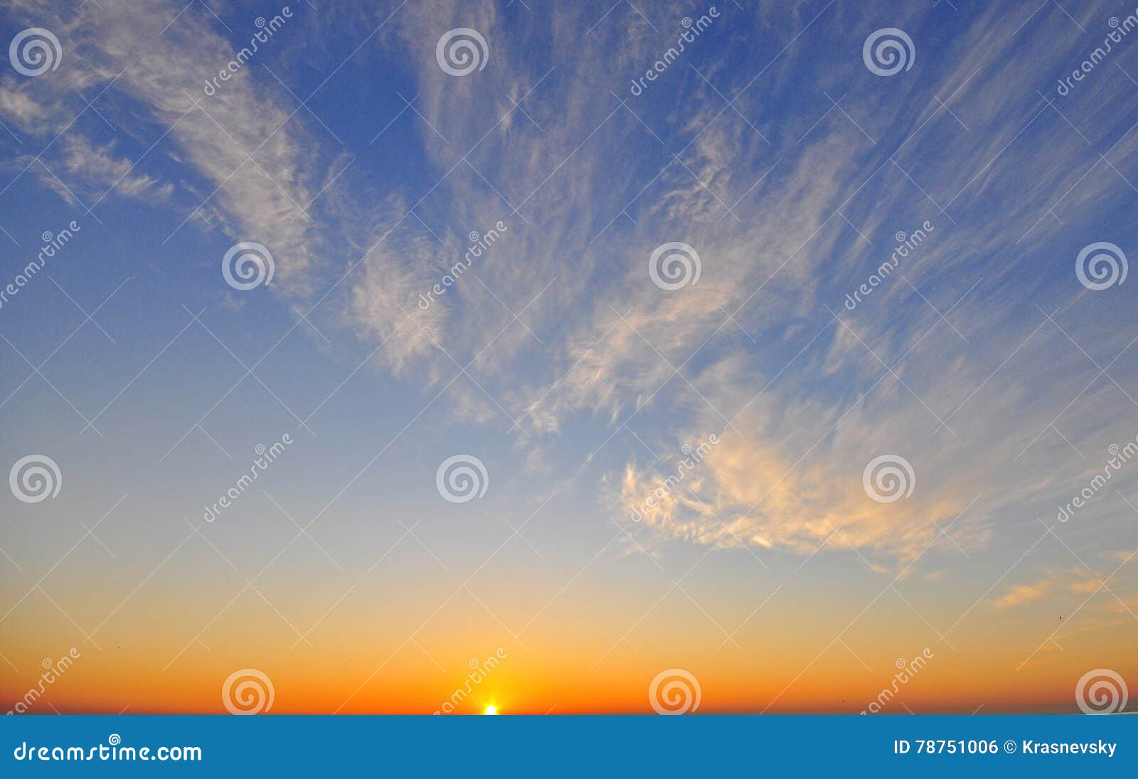 Blue Sky with Clouds with the Daybreak Stock Photo - Image of daybreak ...