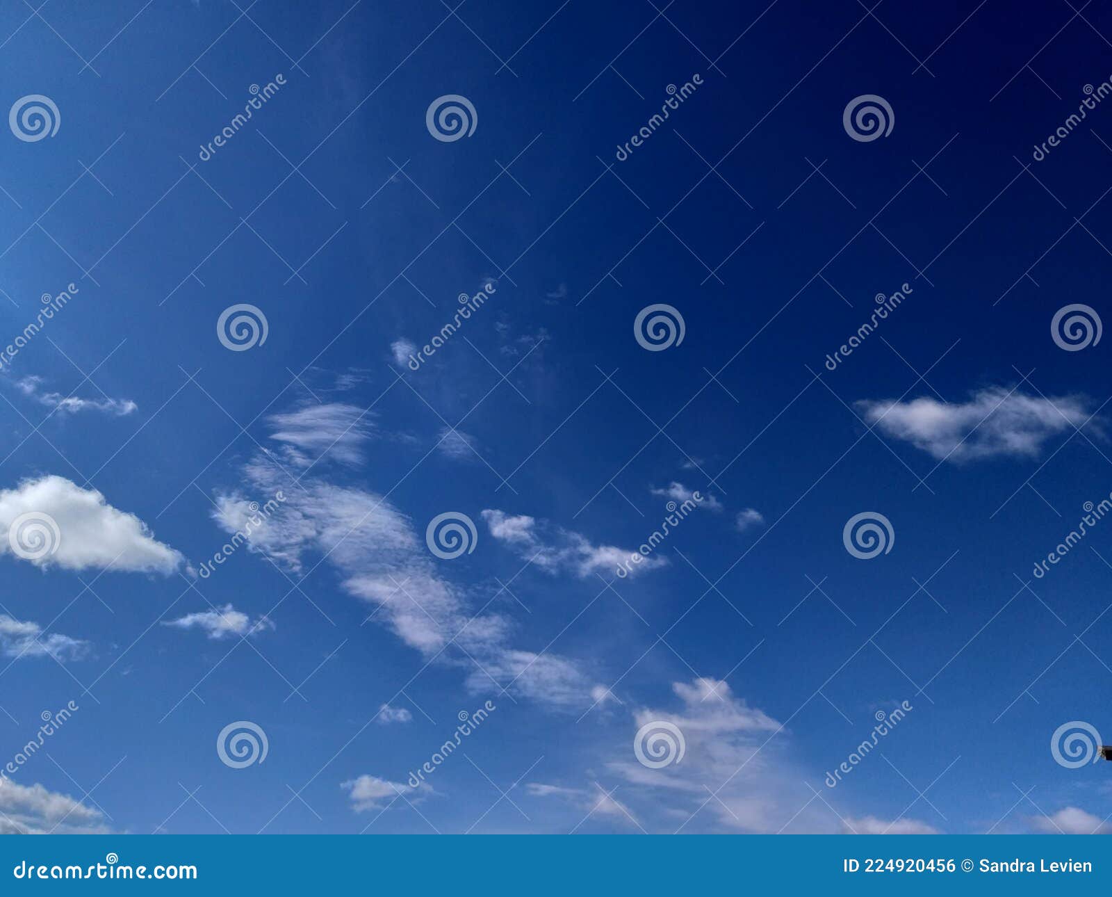 Blue Sky with Clouds. Gradient Blue Colors in the Sky Stock Photo ...