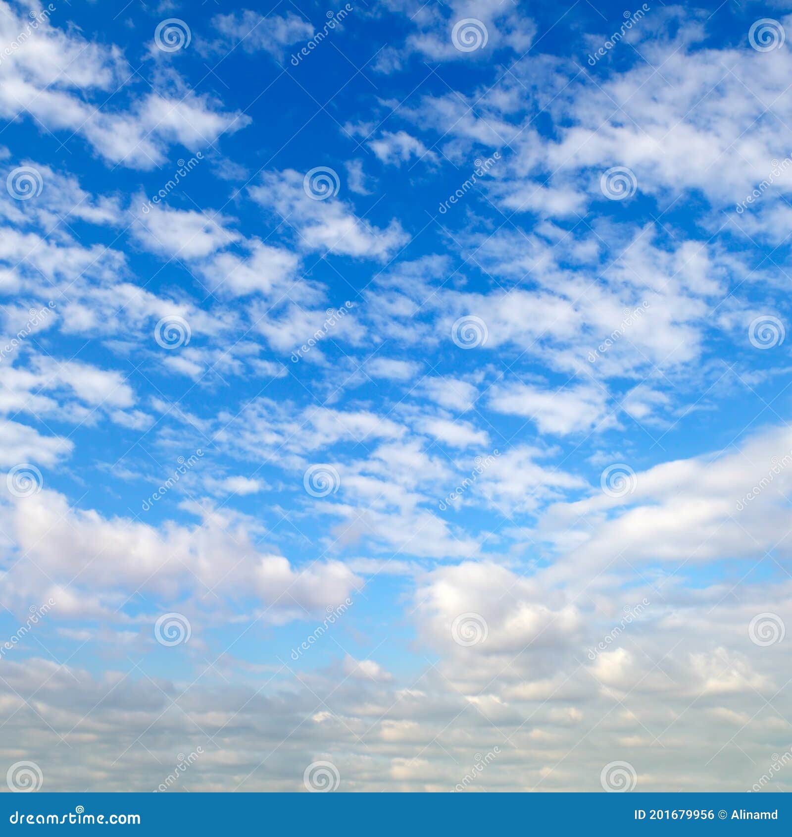 Blue Sky and Clouds on the Horizon Stock Photo - Image of fluffy ...
