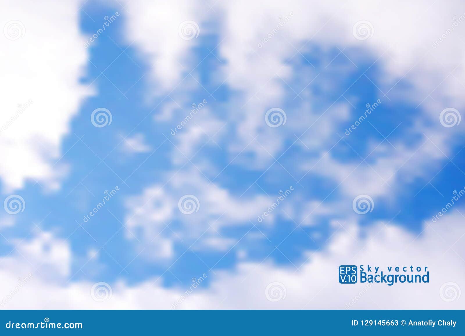 Blue Sky with Clouds. Illustrator Background. Stock Vector - Illustration of abstract, beautiful ...