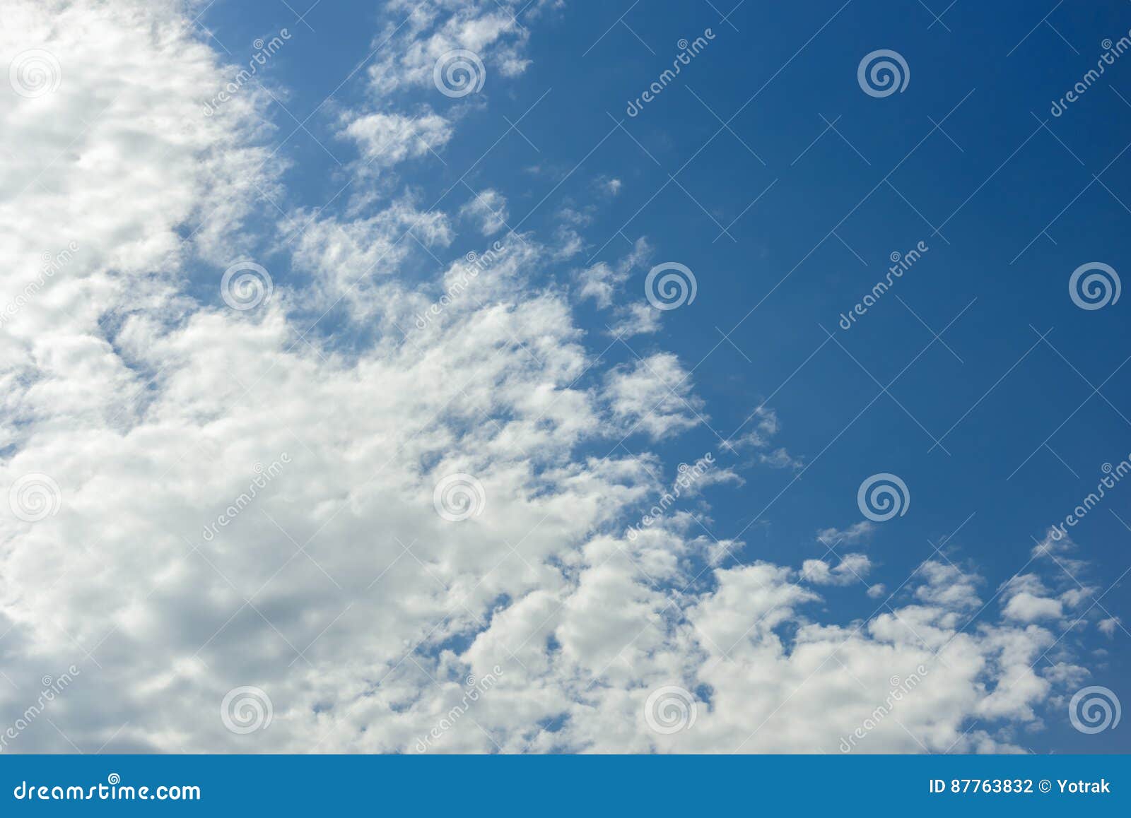 Blue sky with clouds. stock photo. Image of heavenly - 87763832