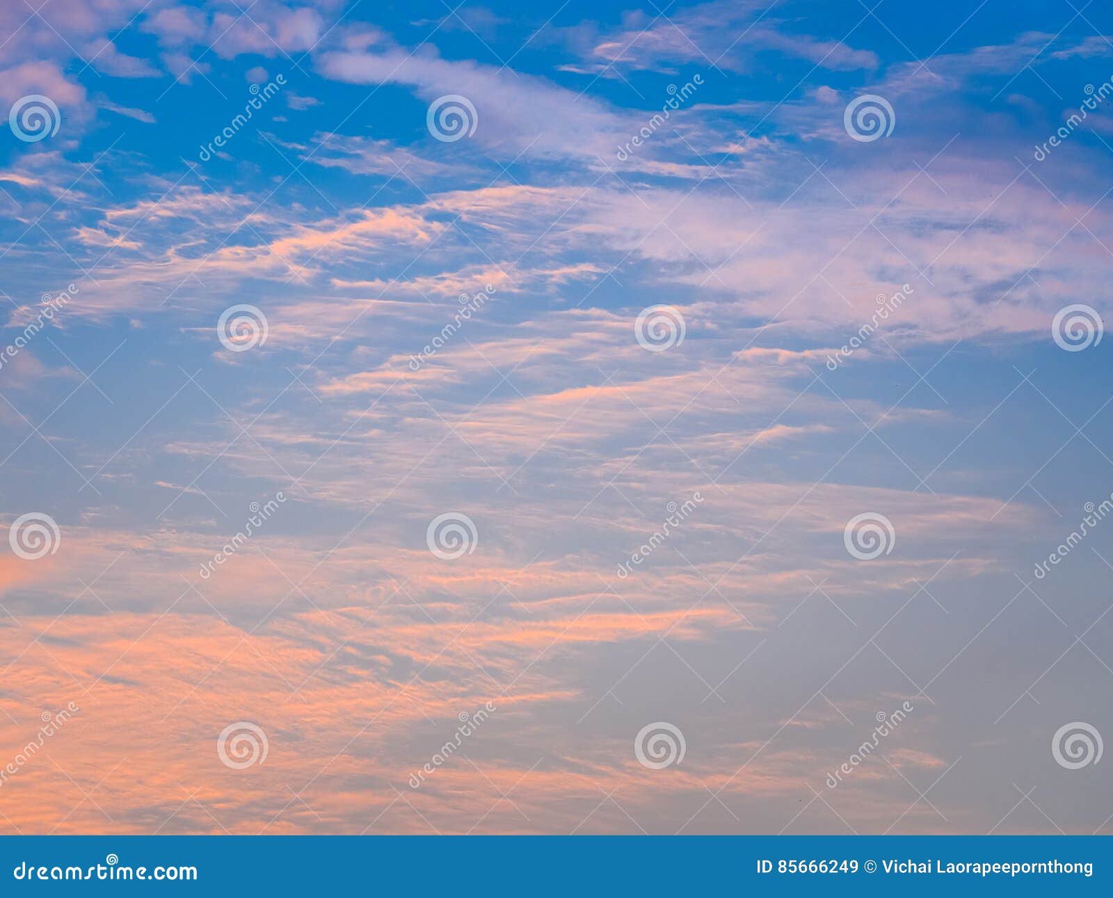 Blue Sky and Clouds in Morning Light Stock Image - Image of environment ...