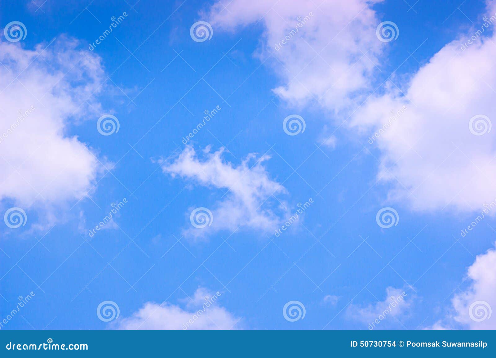 Blue Sky and Clouds at Noon on Clean Air. Stock Photo - Image of ...