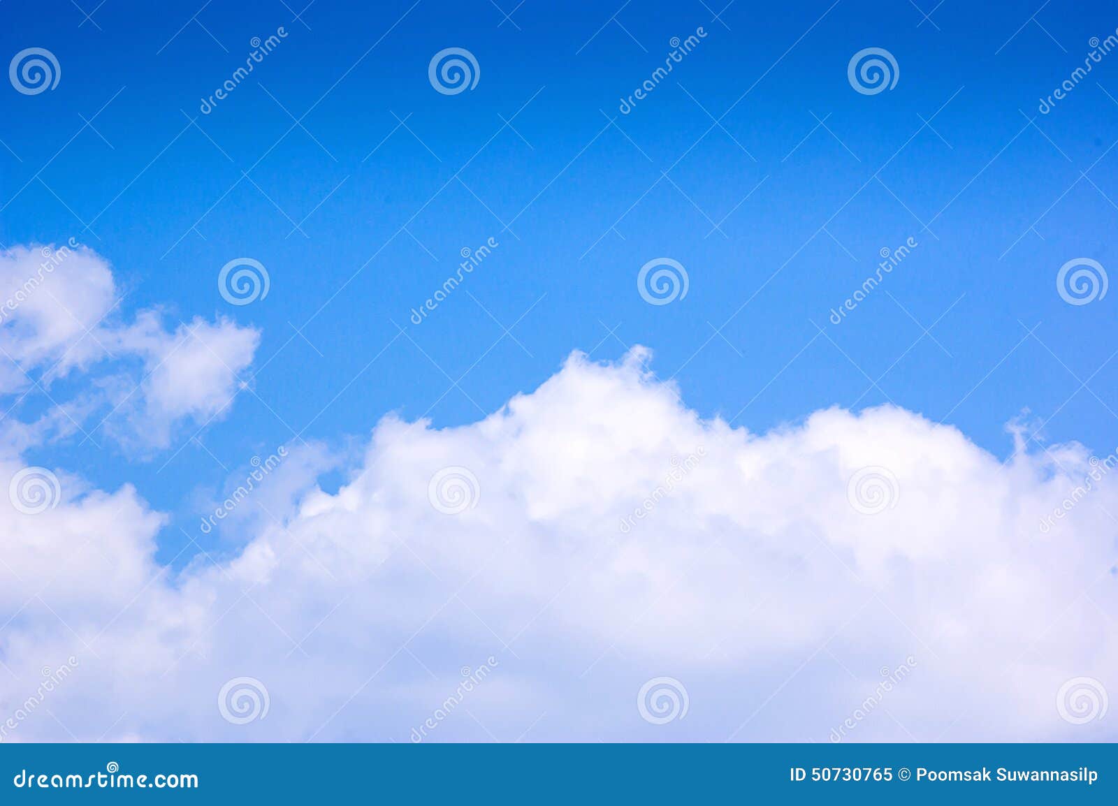 Blue Sky and Clouds at Noon on Clean Air. Stock Image - Image of cloud ...