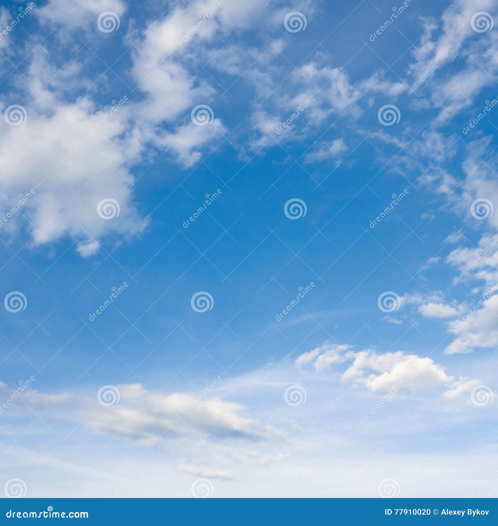 Blue Sky and Clouds Over Horizon. Heaven. Stock Photo - Image of ...