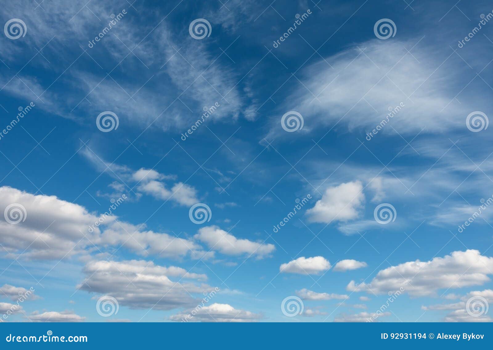 Blue Sky with Clouds Over Horizon Stock Photo - Image of horizon ...