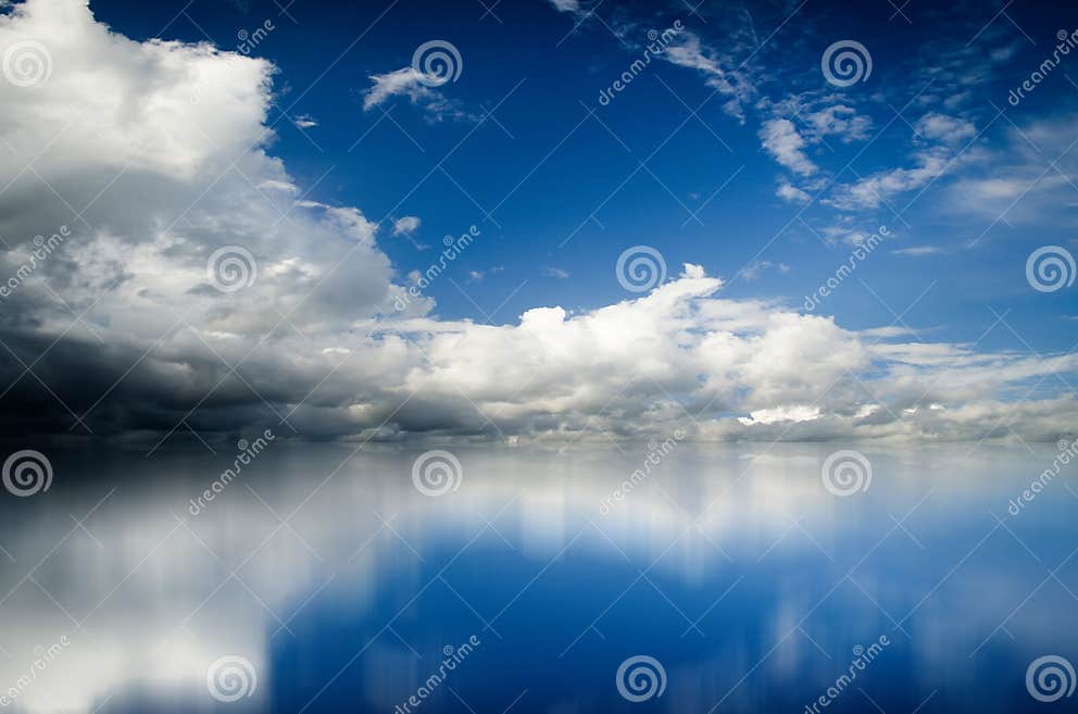 Blue sky.Clouds over sea stock image. Image of ocean - 94734425