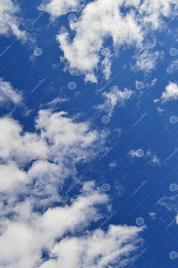Blue Sky and Clouds Portrait Aspect Stock Photo - Image of turquoise ...