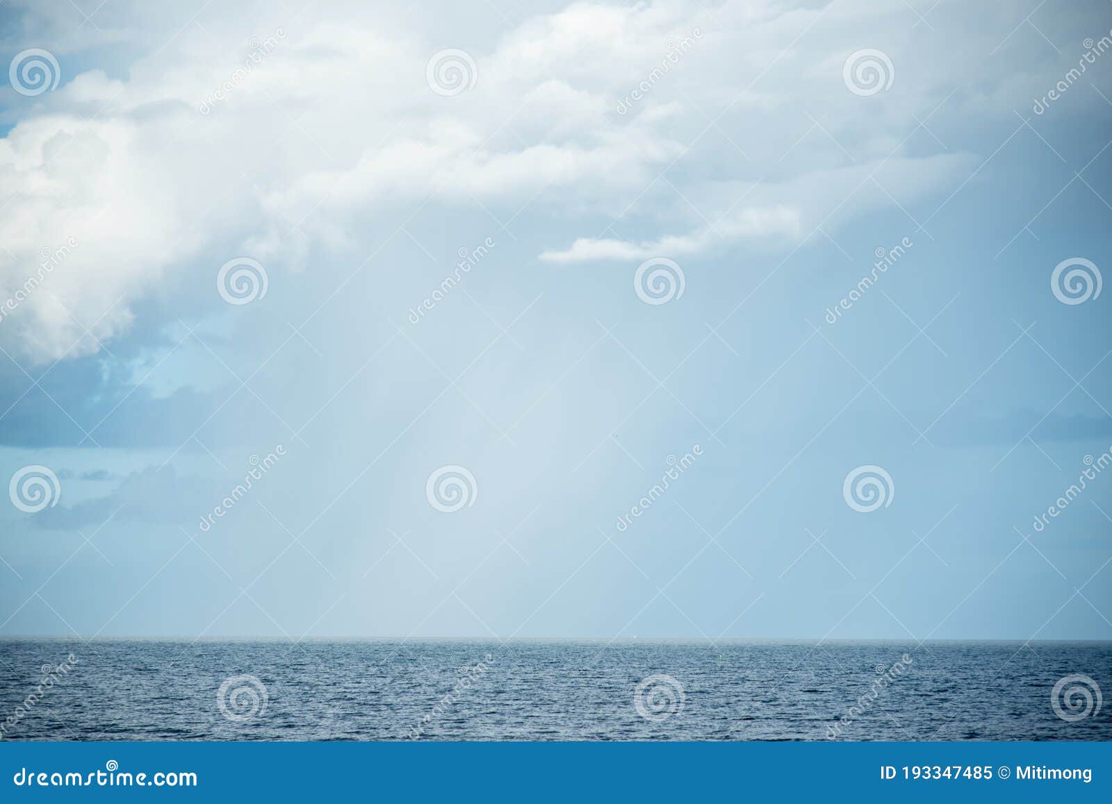 Blue Sky with Clouds and Rain Stock Image - Image of travel, beach ...