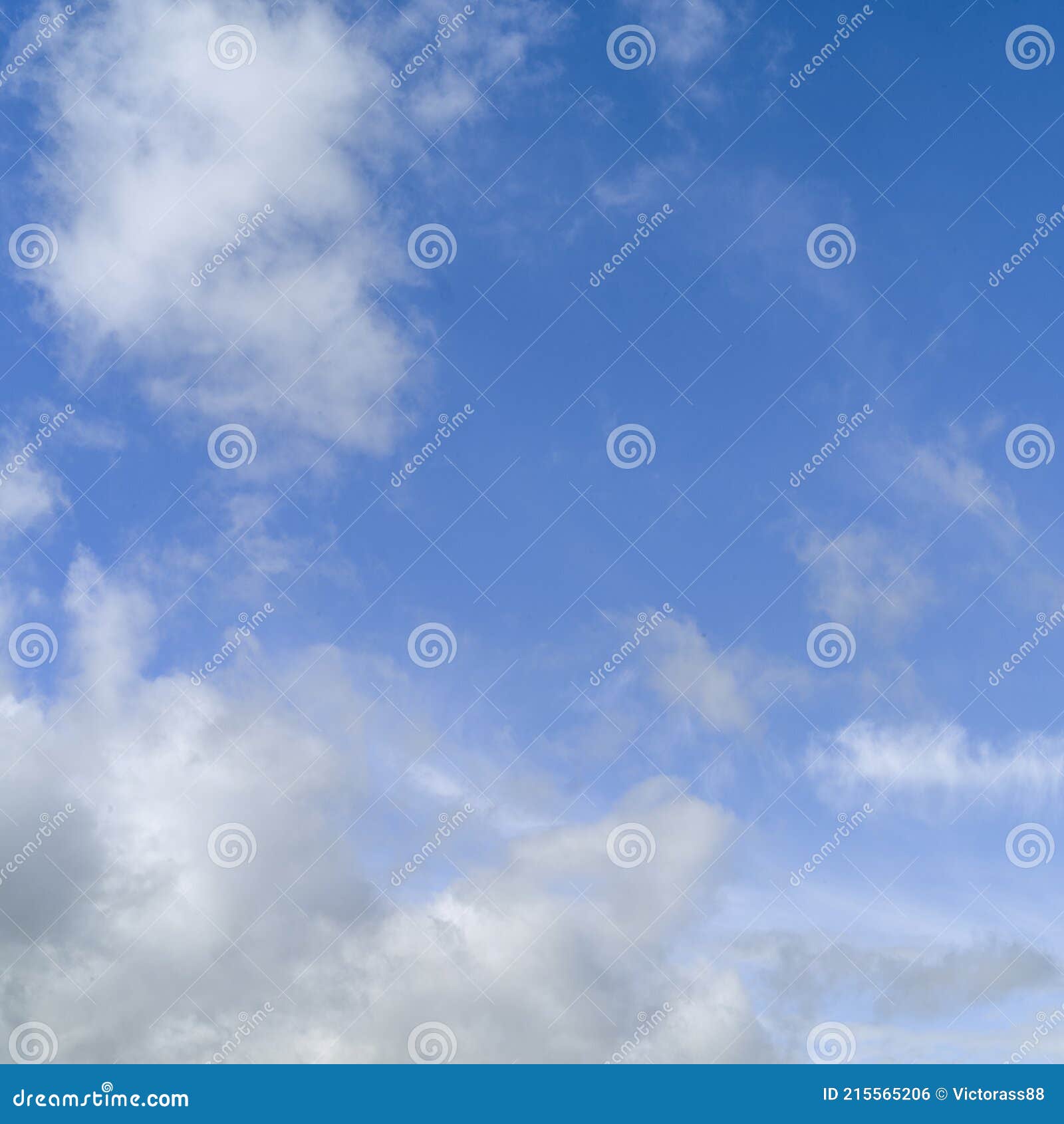 Blue sky with clouds stock photo. Image of square, sunny - 215565206