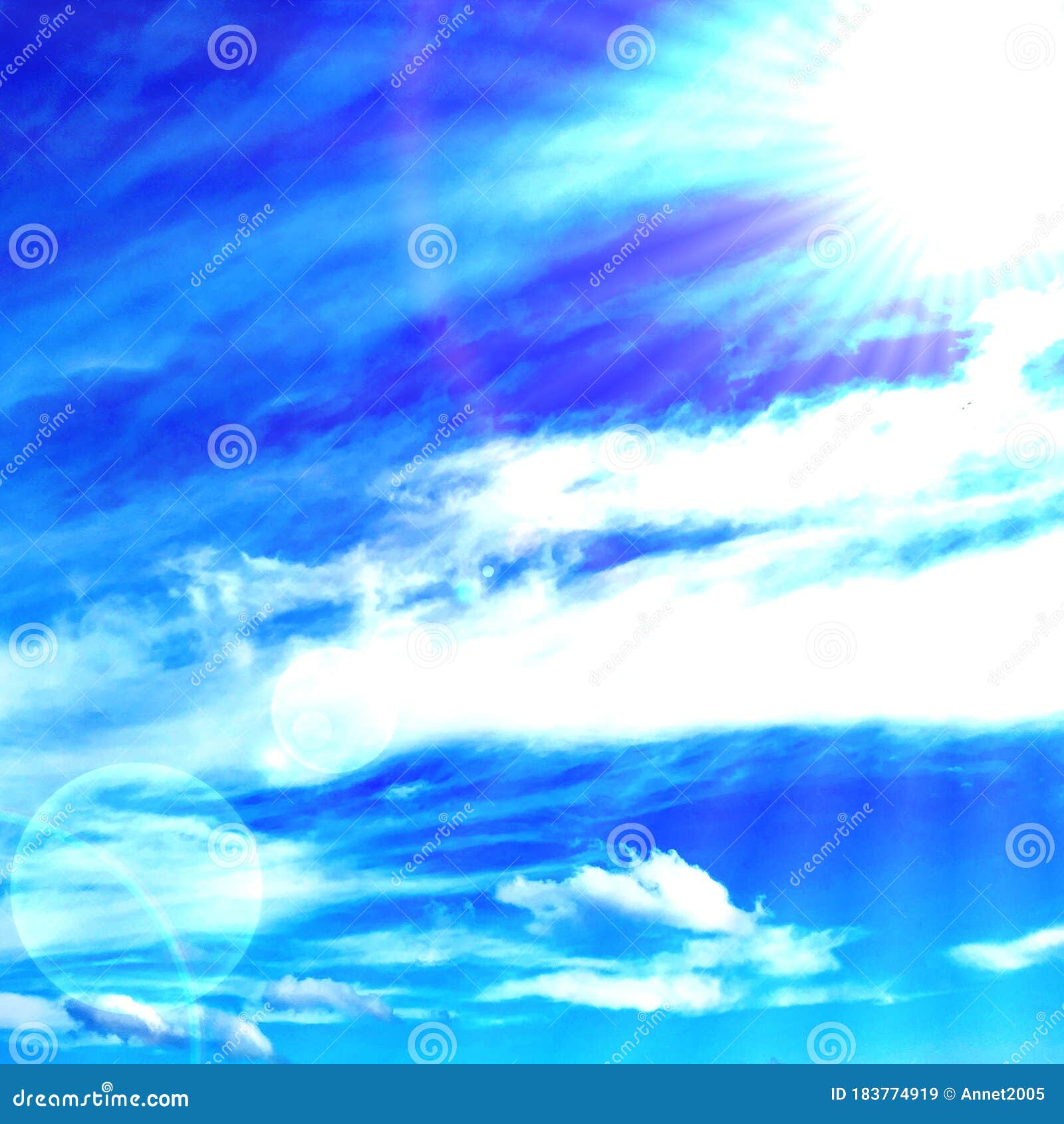 Blue Sky with Clouds, Square Shape Background Stock Image - Image of ...