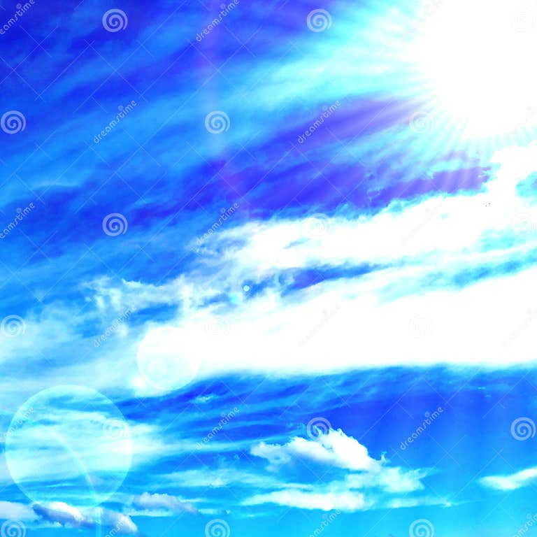 Blue Sky with Clouds, Square Shape Background Stock Image - Image of ...