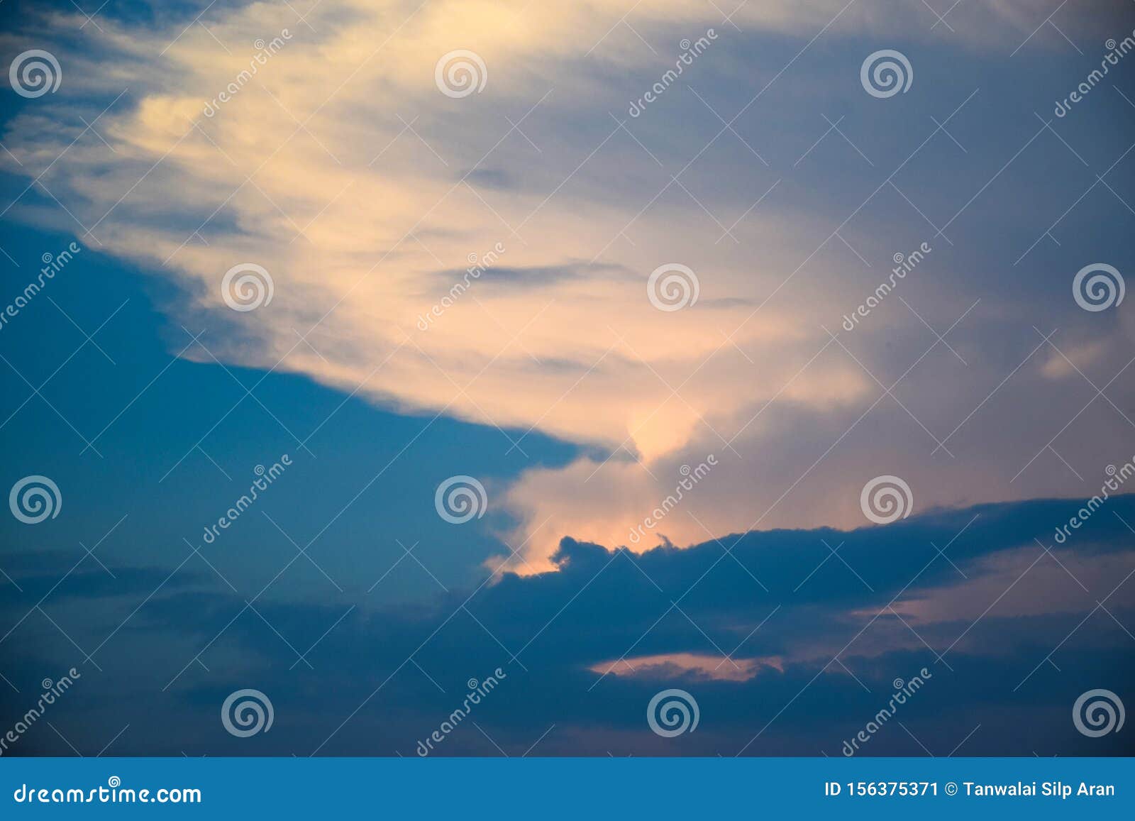Blue Sky with Clouds, Sunrise or Sunset 181003 0009 Stock Image - Image ...