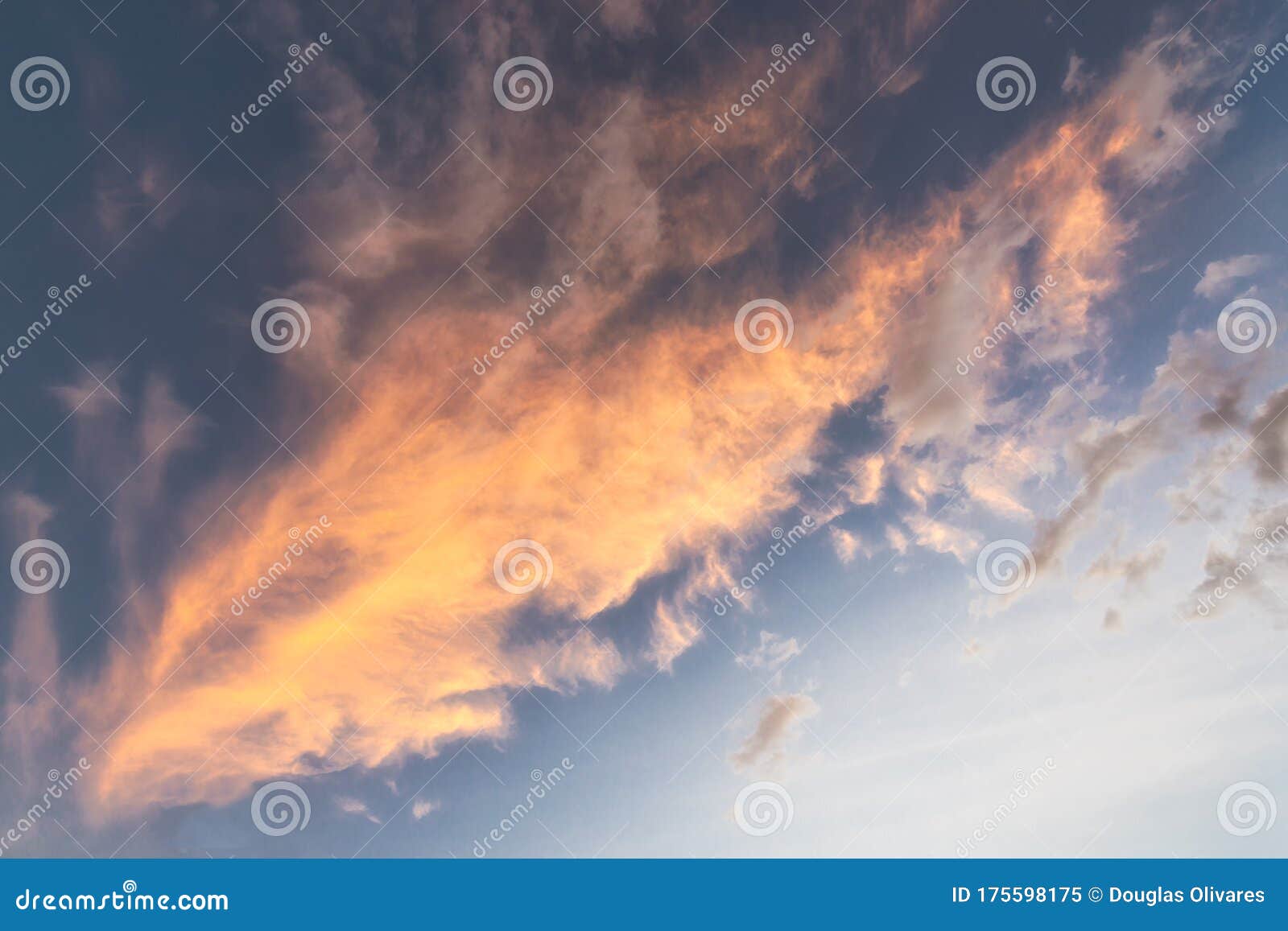 Blue Sky with Clouds on Sunset Stock Image - Image of empty, overcast ...