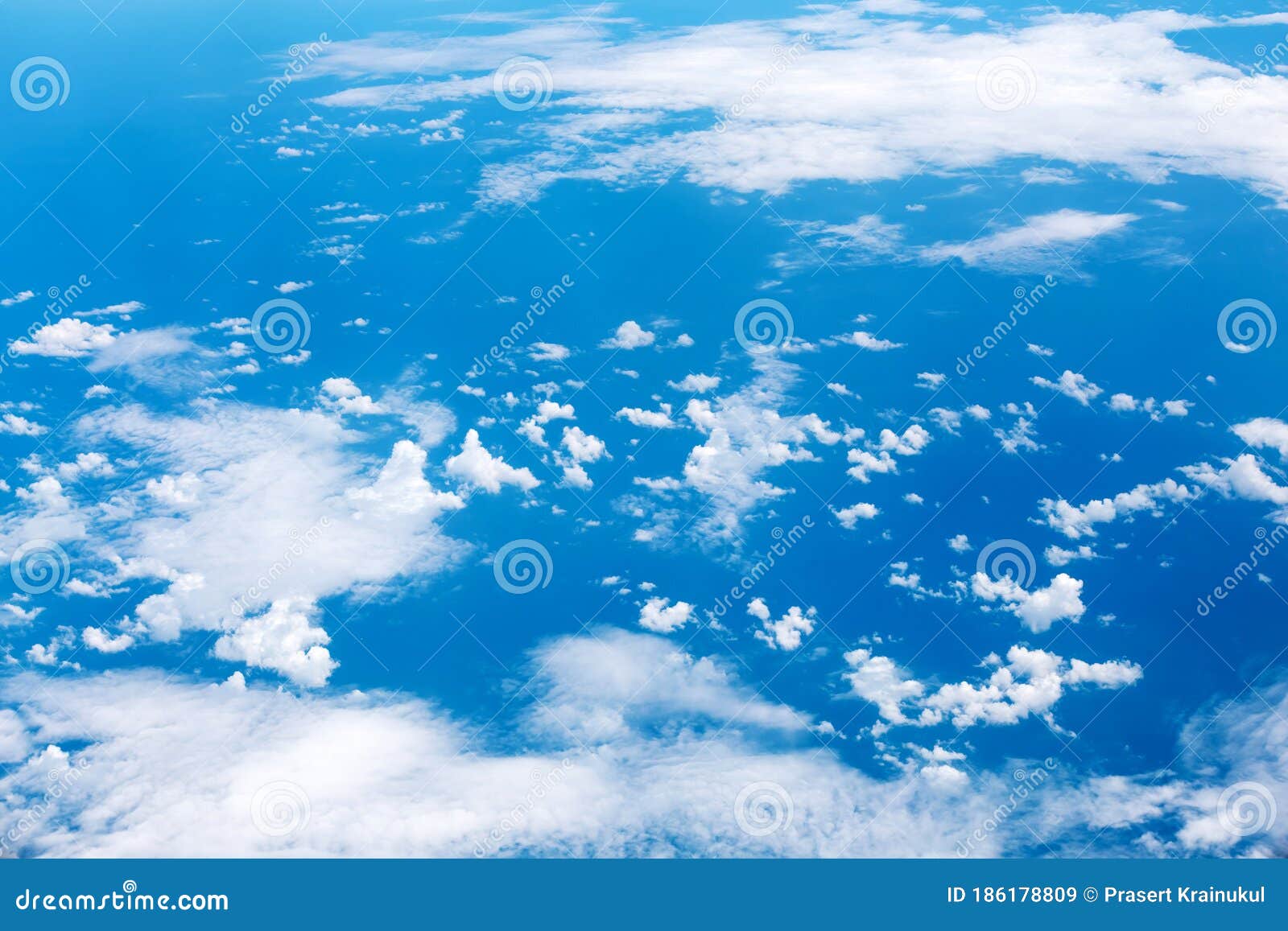Blue Sky and Clouds from Top View Stock Image - Image of high, blue ...