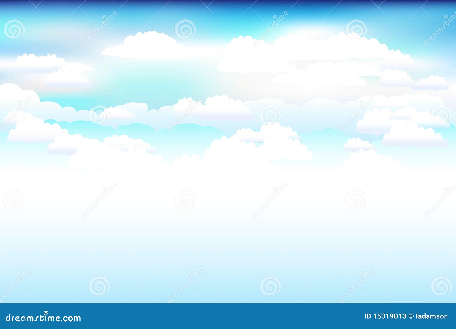 Blue Sky and Clouds. Vector Stock Vector - Illustration of heaven ...