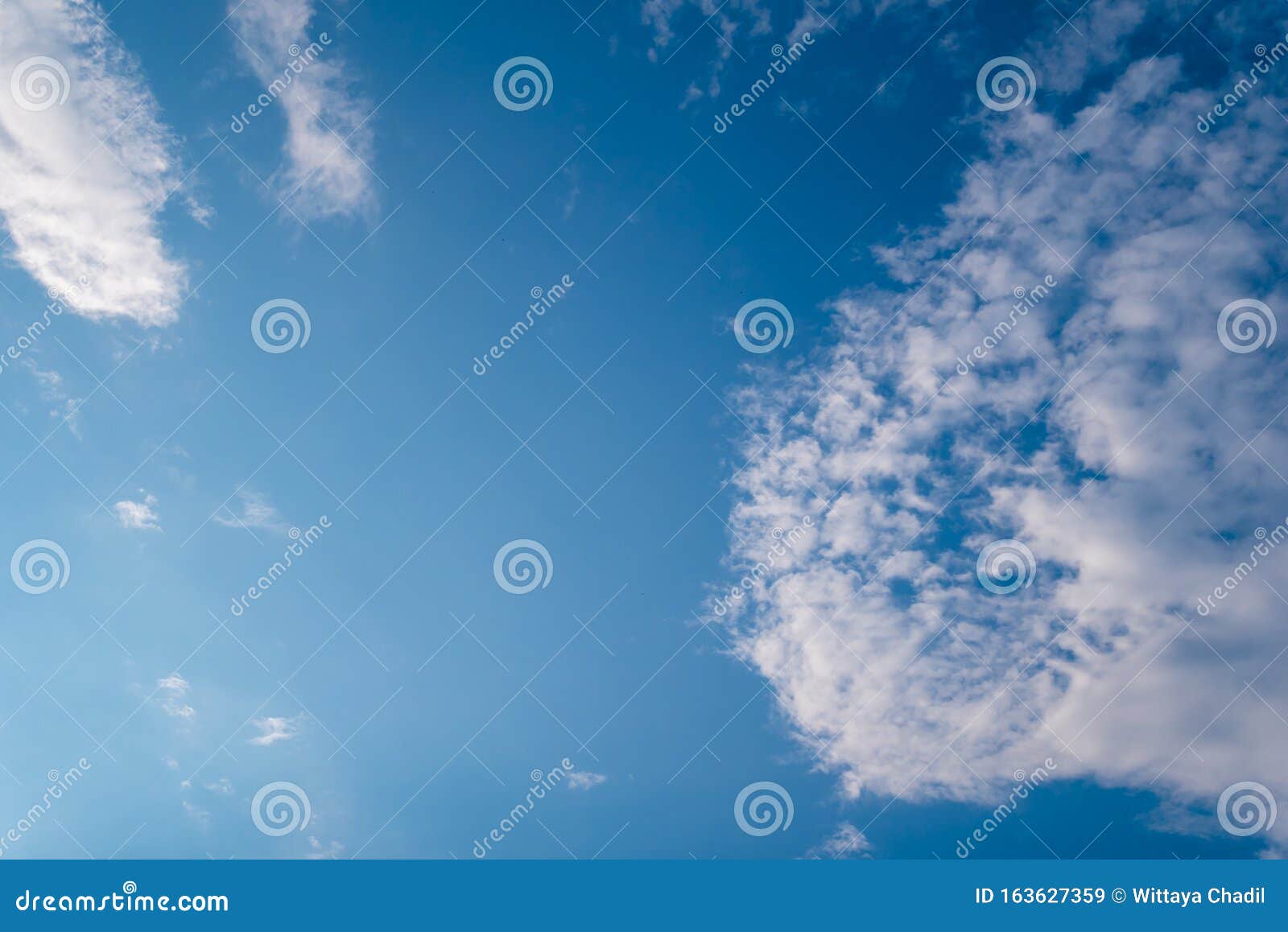 Blue Sky and Clouds. stock image. Image of climate, atmosphere - 163627359