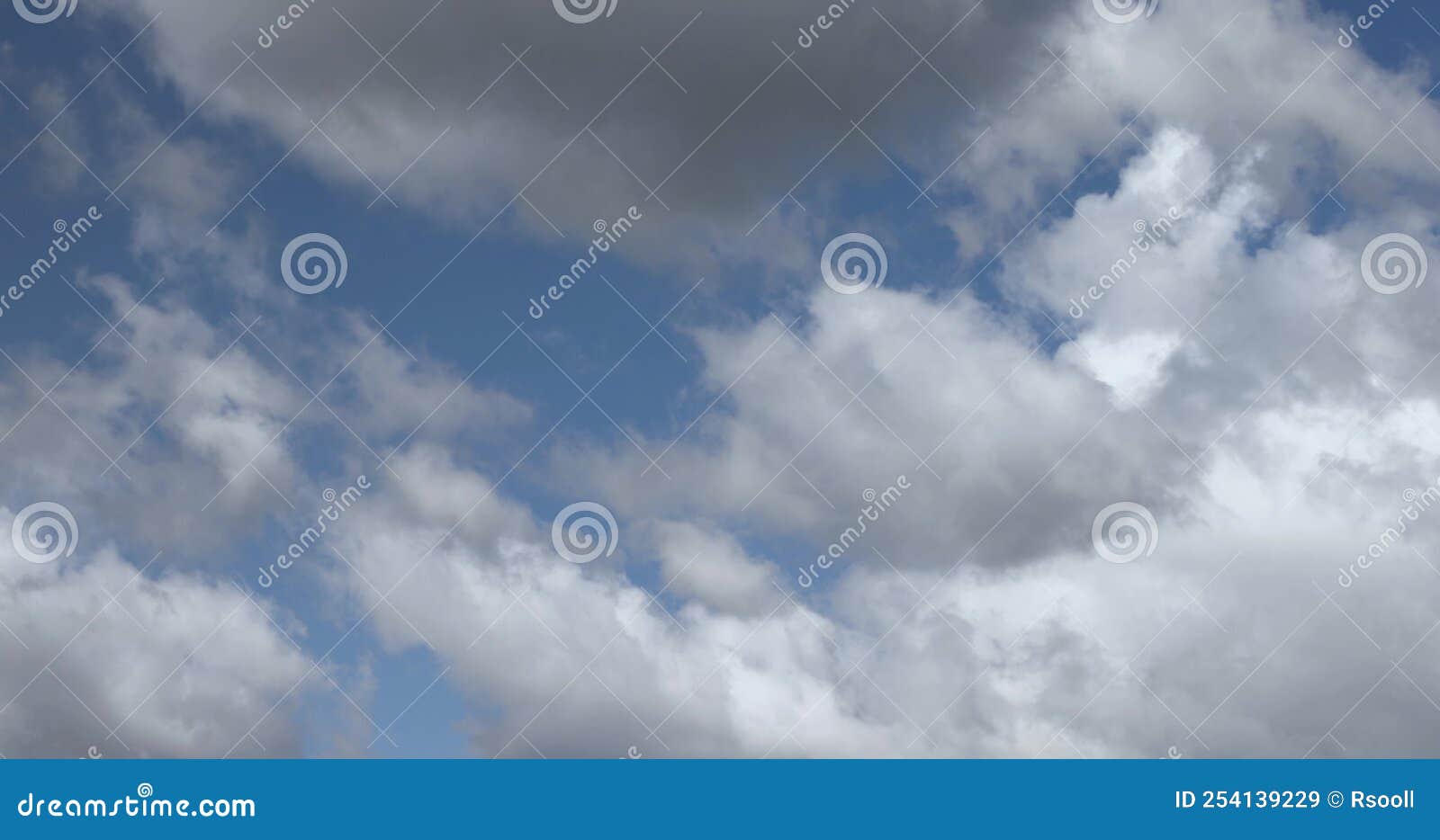 Blue Sky with Clouds in Windy Weather Stock Video - Video of natural ...
