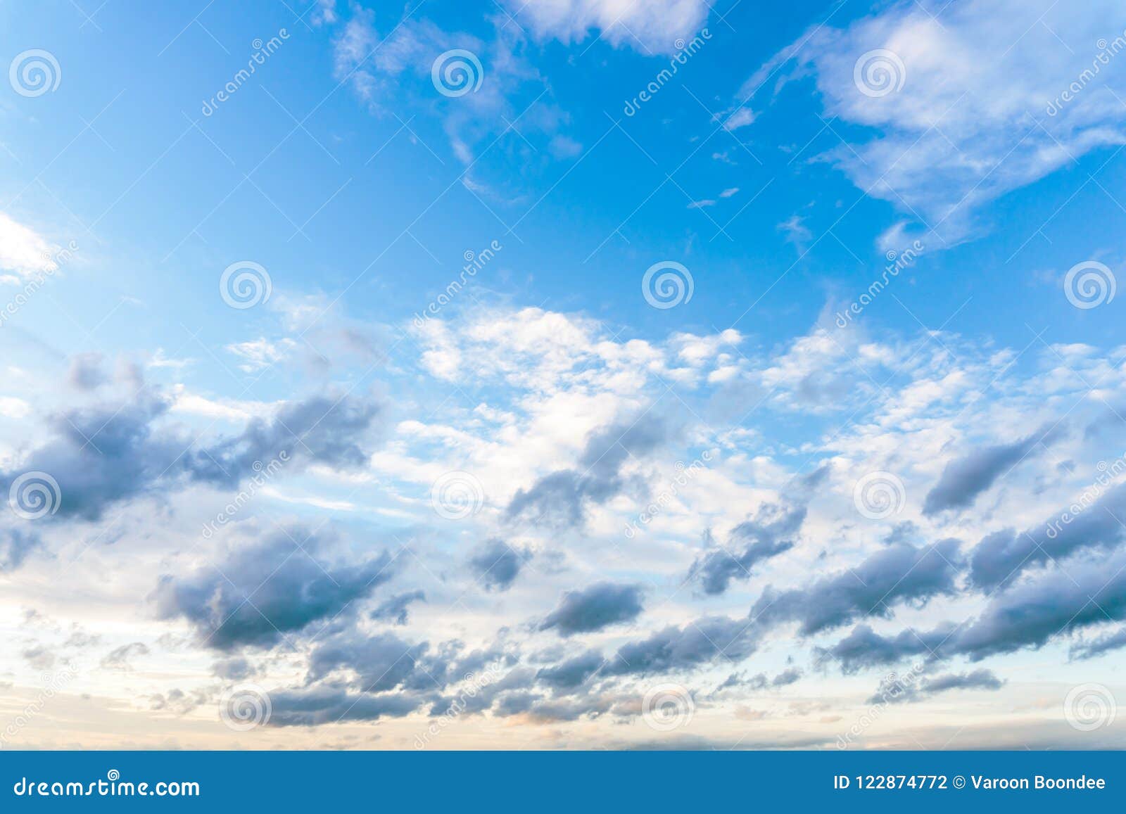 Cloudy on sky blue stock photo. Image of idyllic, ozone - 122874772