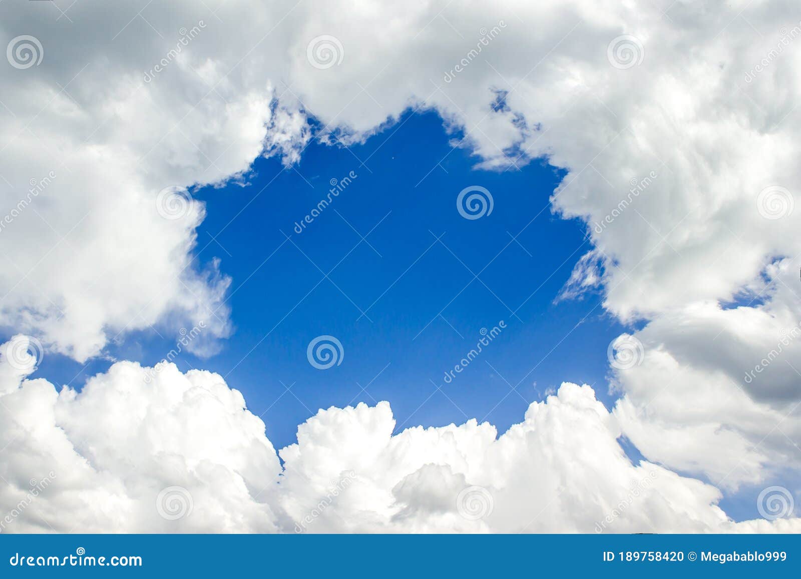Blue Sky for Copy Space and Beautiful Fluffy Cloud. Best Summer Sky ...