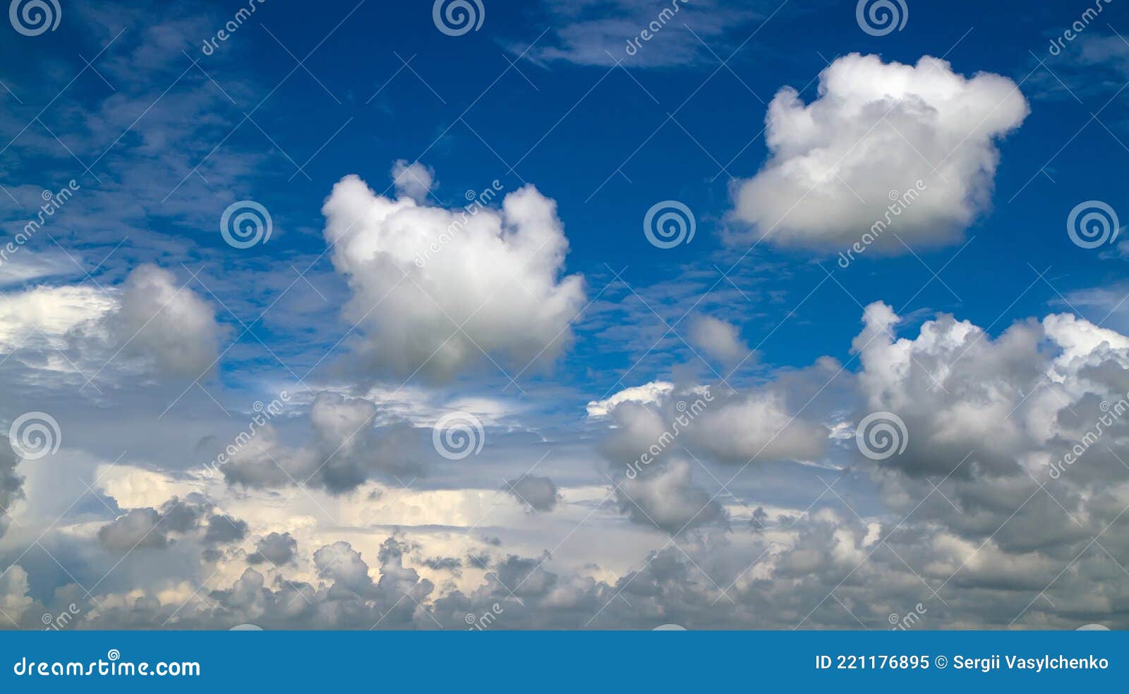 Blue Sky with Cou Nomadic Clouds. Stock Image - Image of color, space: 221176895
