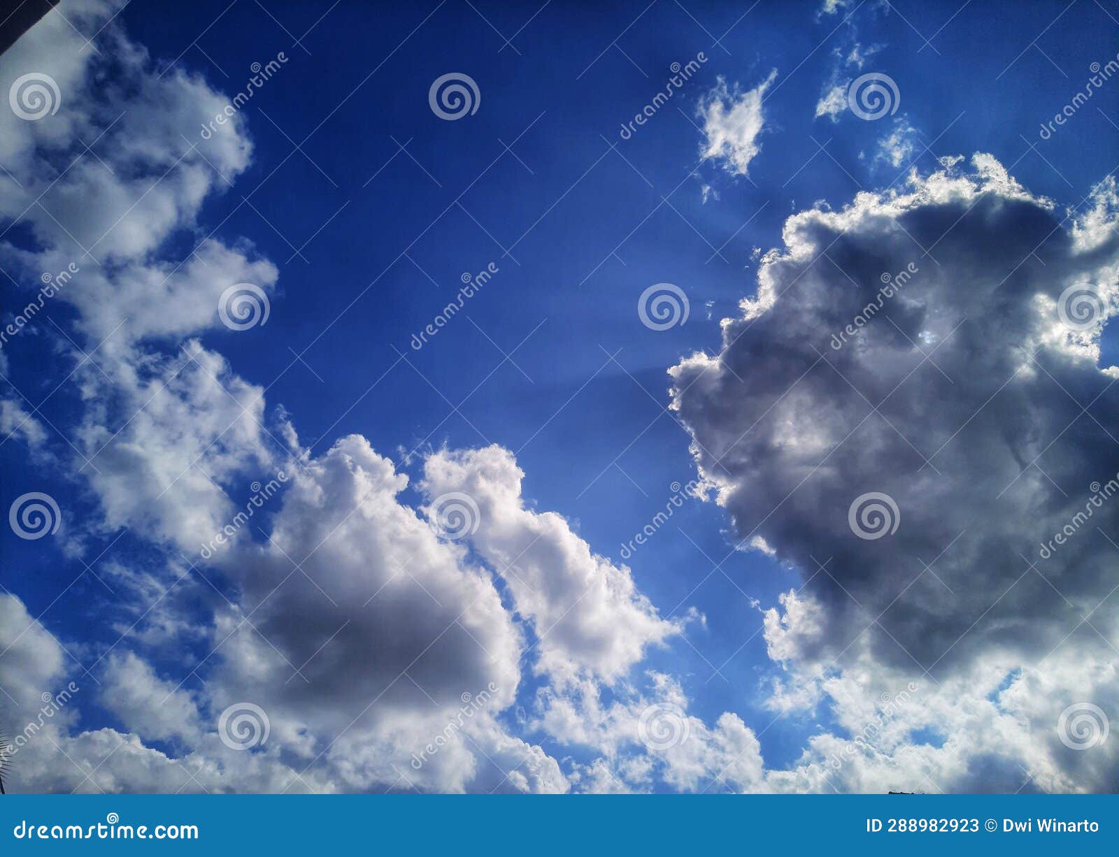 The Blue Sky is Covered with Dark Clouds Stock Image - Image of storm ...