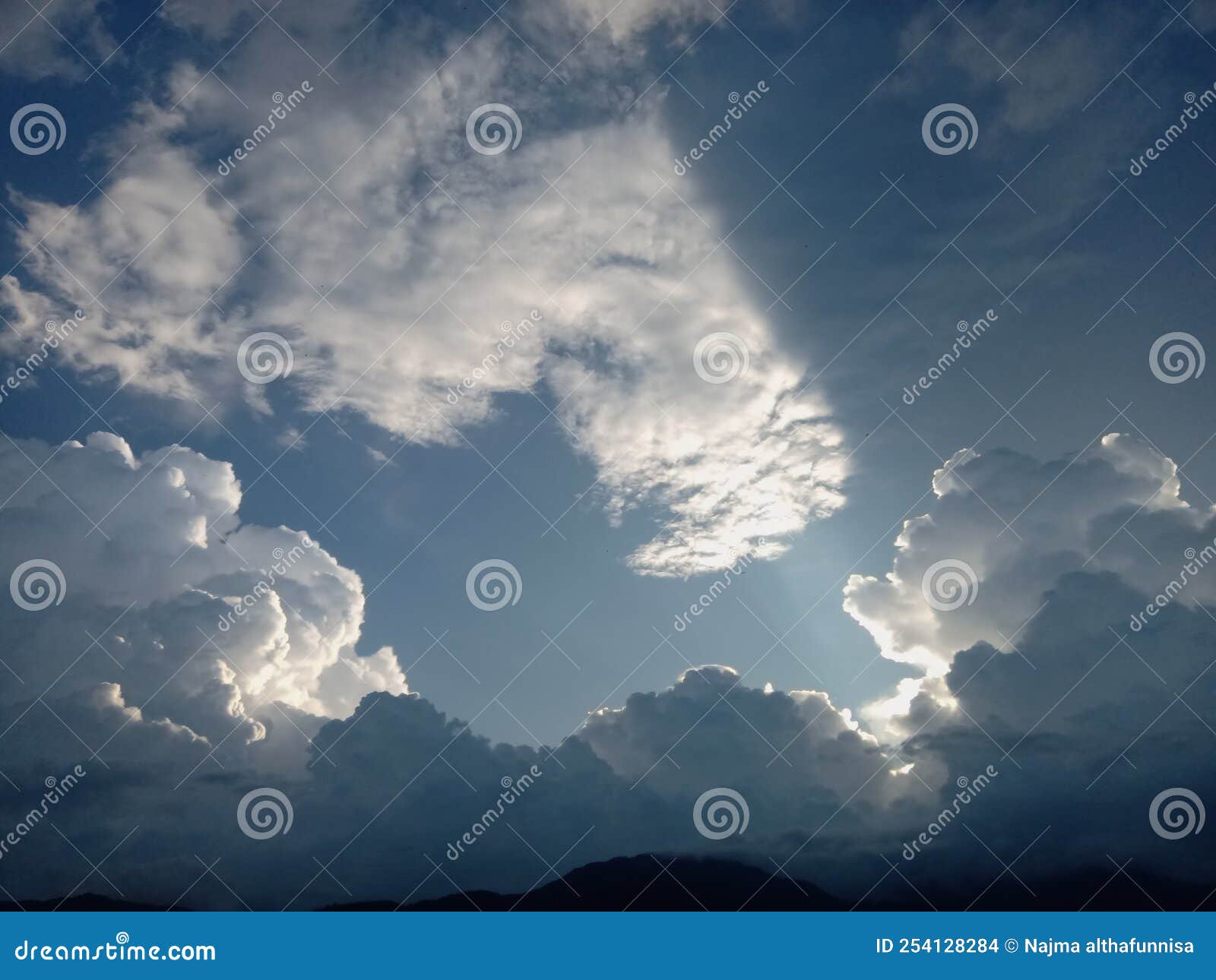 Blue Sky with Cumulus Clouds Stock Photo - Image of blue, cumulus ...