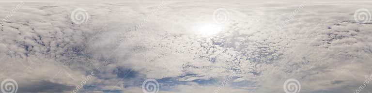 Blue Sky with Cumulus Clouds Seamless Panorama in Spherical Equi Stock ...