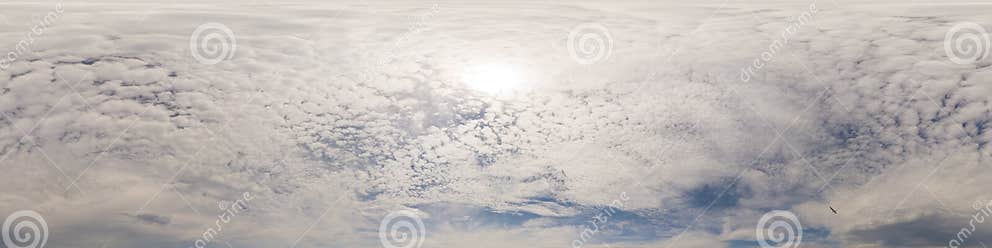 Blue Sky with Cumulus Clouds Seamless Panorama in Spherical Equi Stock ...
