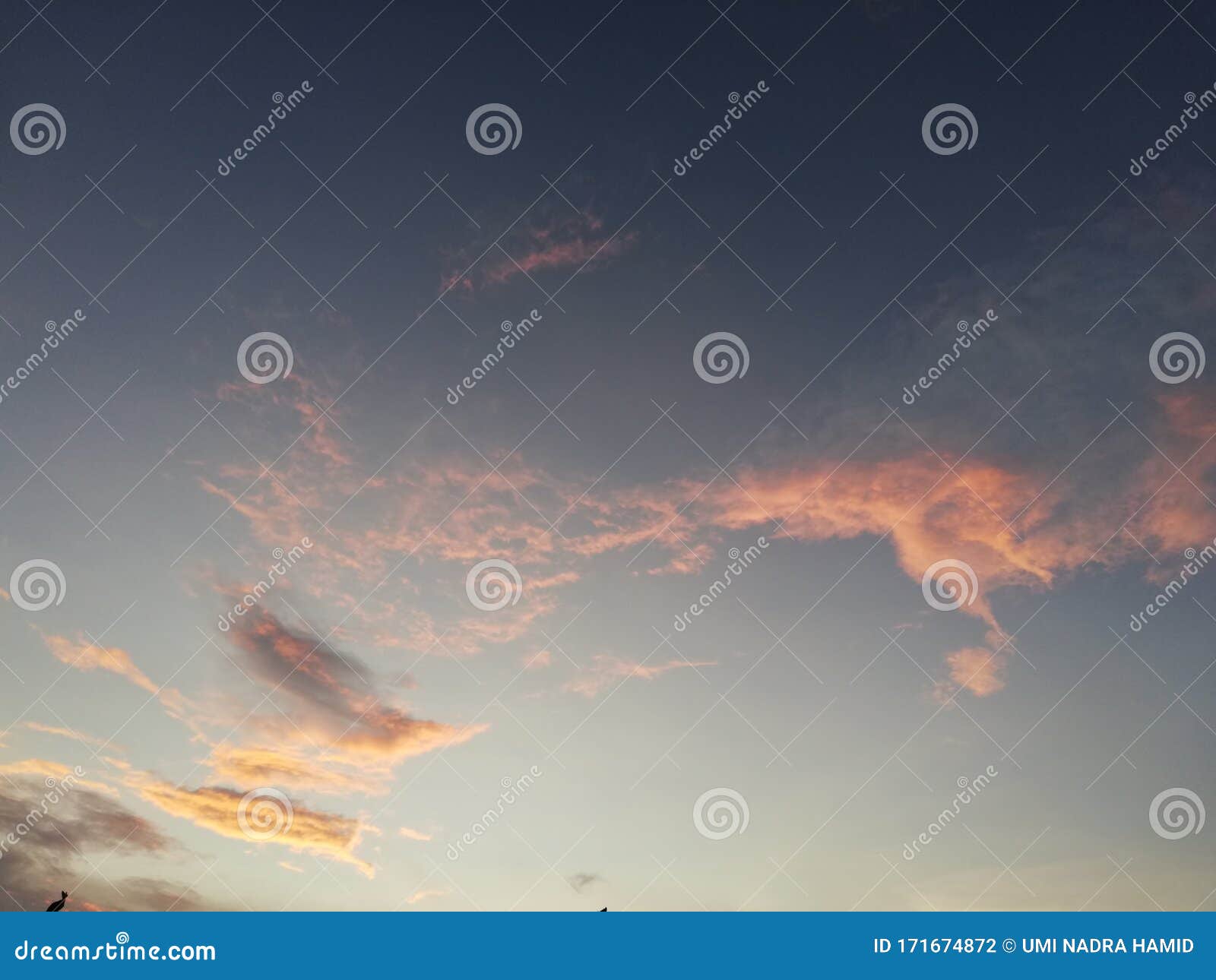 Blue Sky at Dusk Time for Background Stock Photo - Image of reflection ...